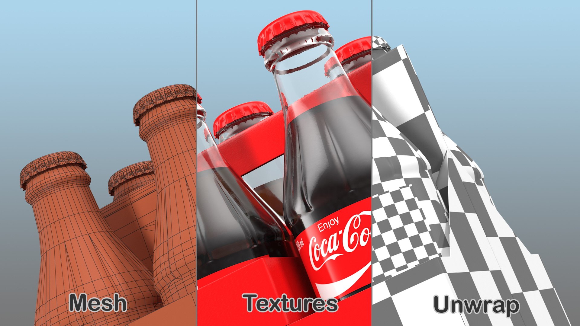 Coca cola bottle package model - TurboSquid 1450991