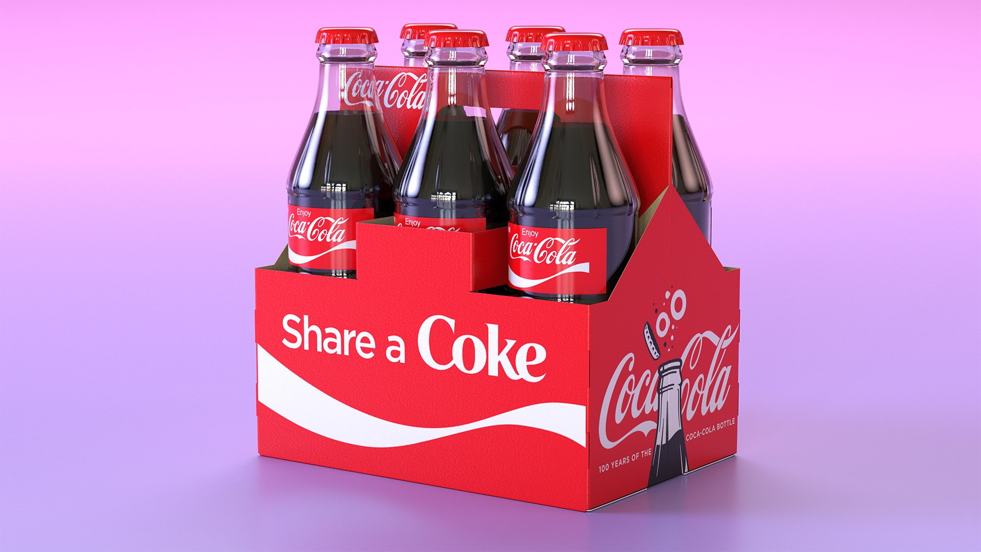 Coca cola bottle package model - TurboSquid 1450991