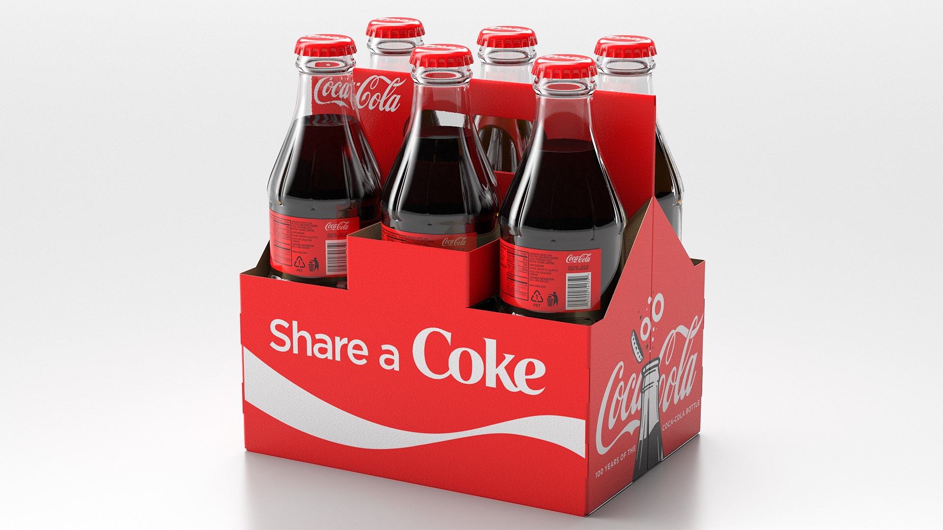 Coca Cola Bottle Package Model - TurboSquid 1450991