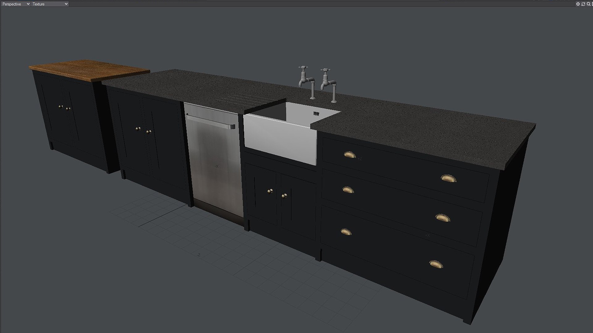 Kitchen Units 3D Model - TurboSquid 1954333