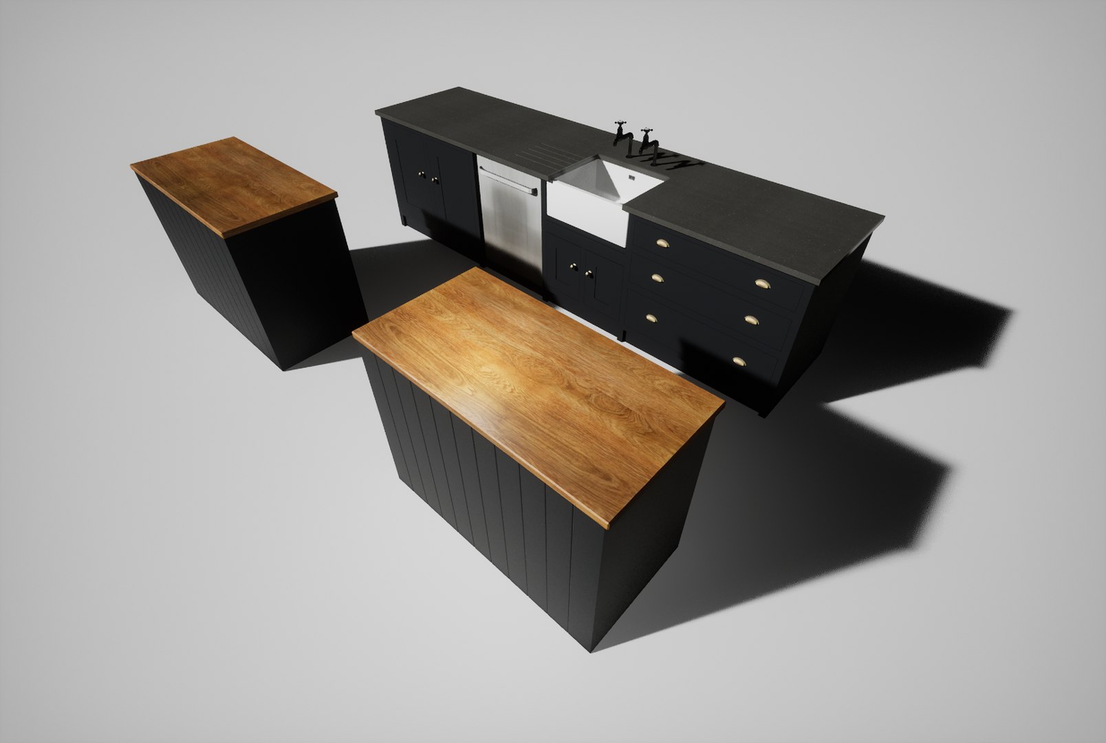 Kitchen Units 3D Model - TurboSquid 1954333