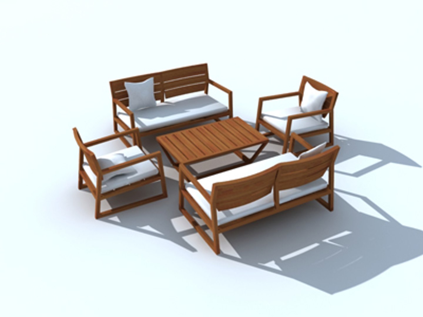 3d Model Gloster Axis Chair Table