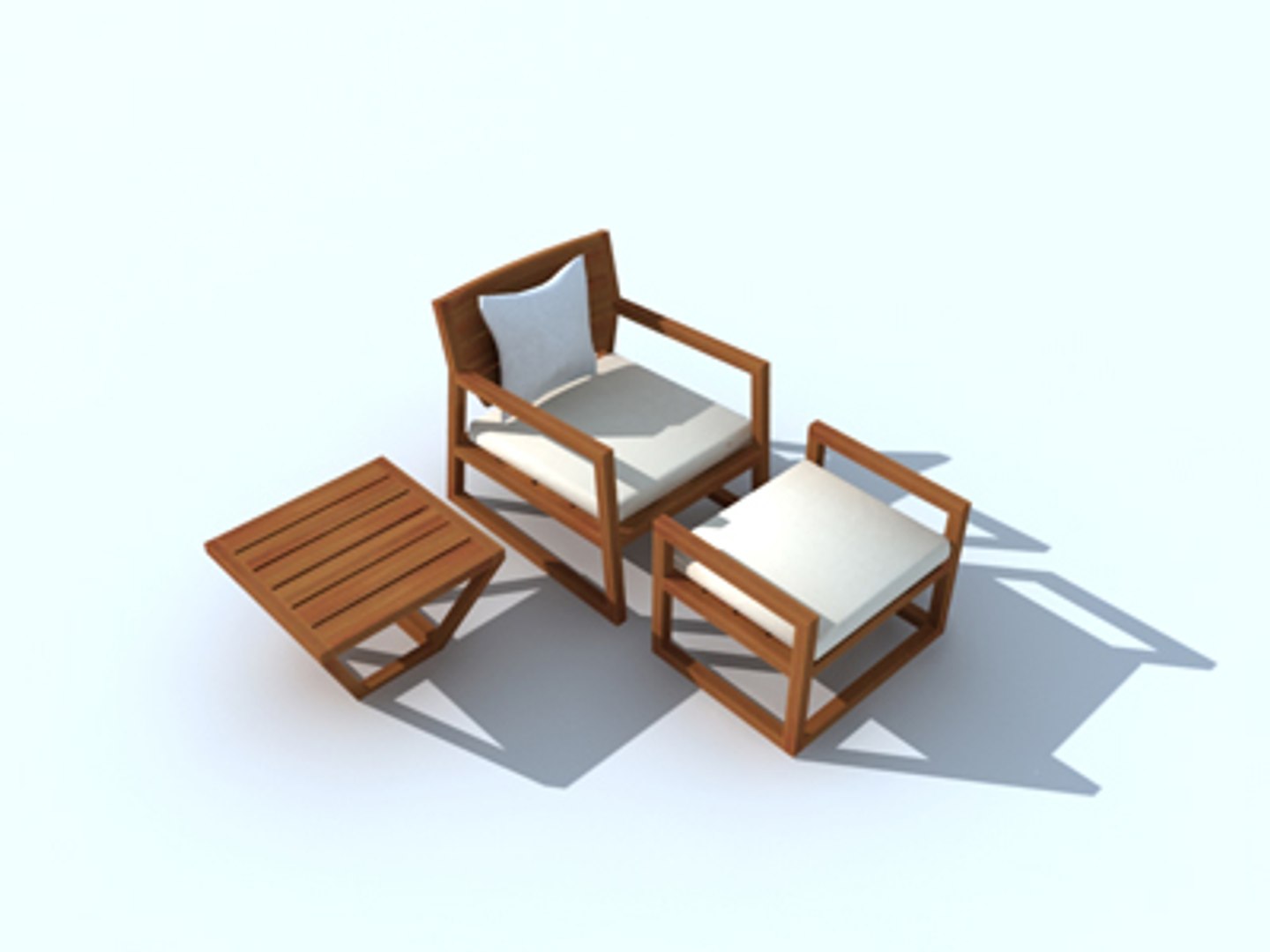 3d Model Gloster Axis Chair Table