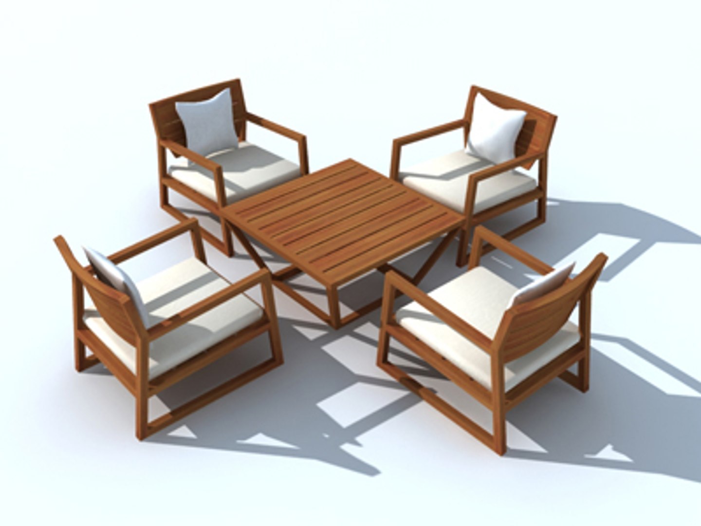 3d Model Gloster Axis Chair Table