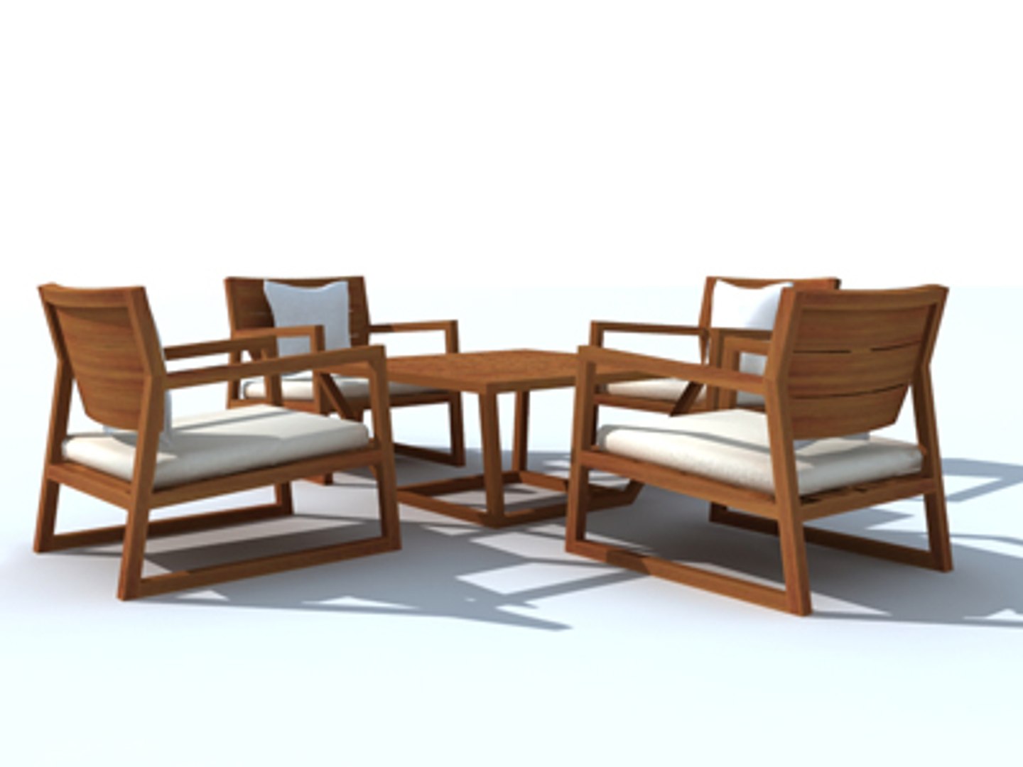 3d Model Gloster Axis Chair Table
