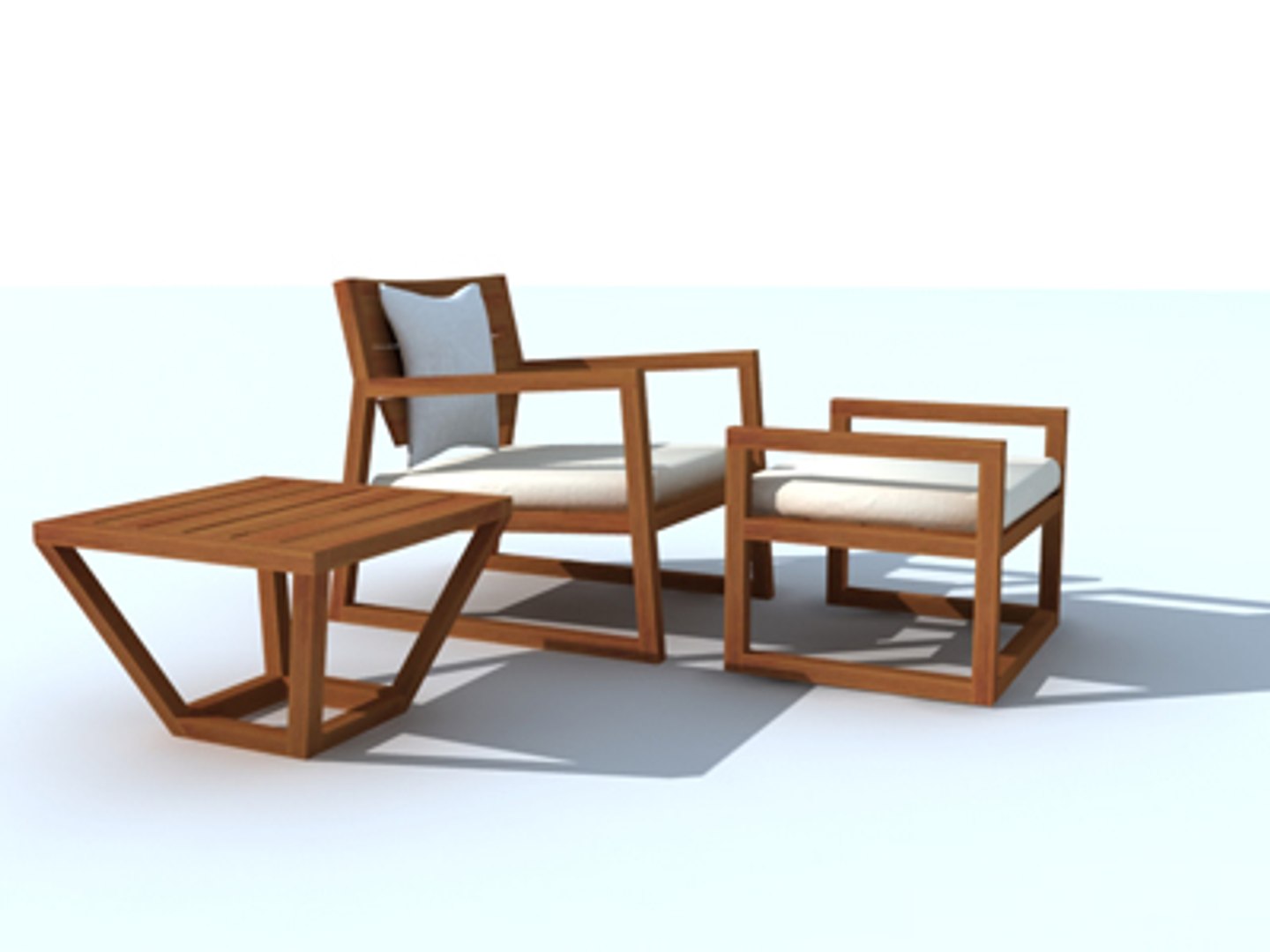 3d Model Gloster Axis Chair Table