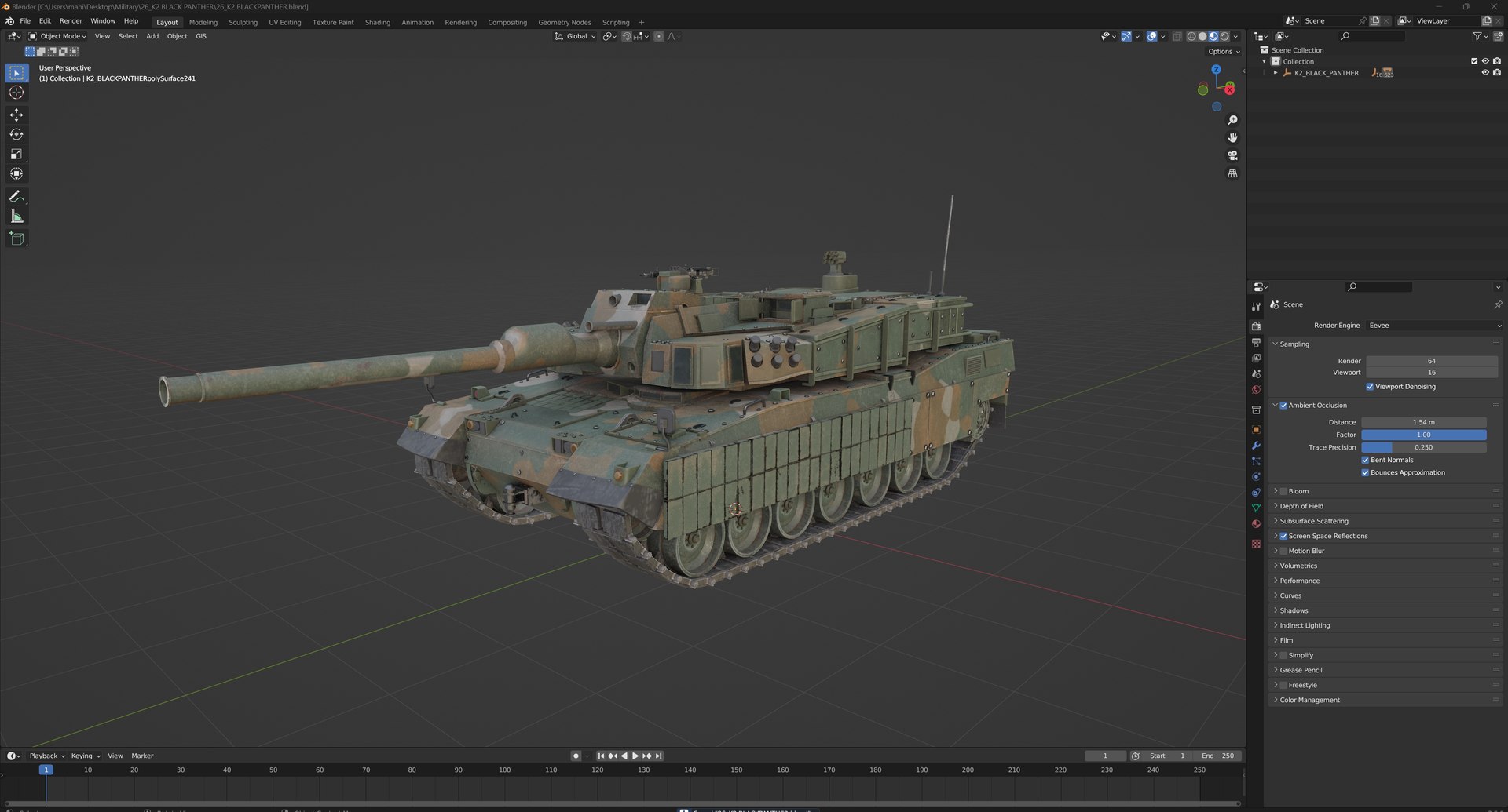 K2 Black Panther Tank 3D Model - TurboSquid 2241540