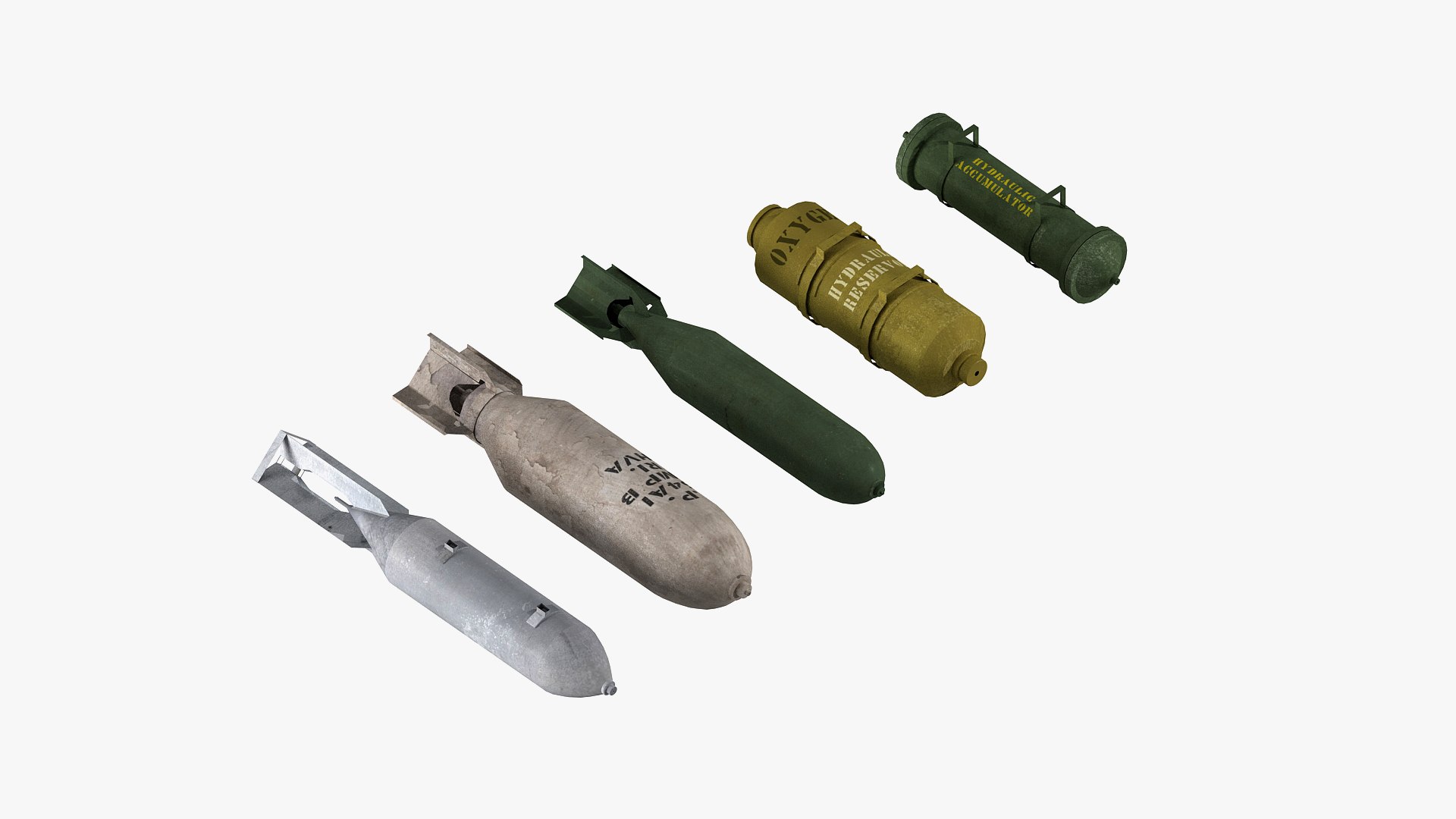 3D World War II Bombs - TurboSquid 1841093