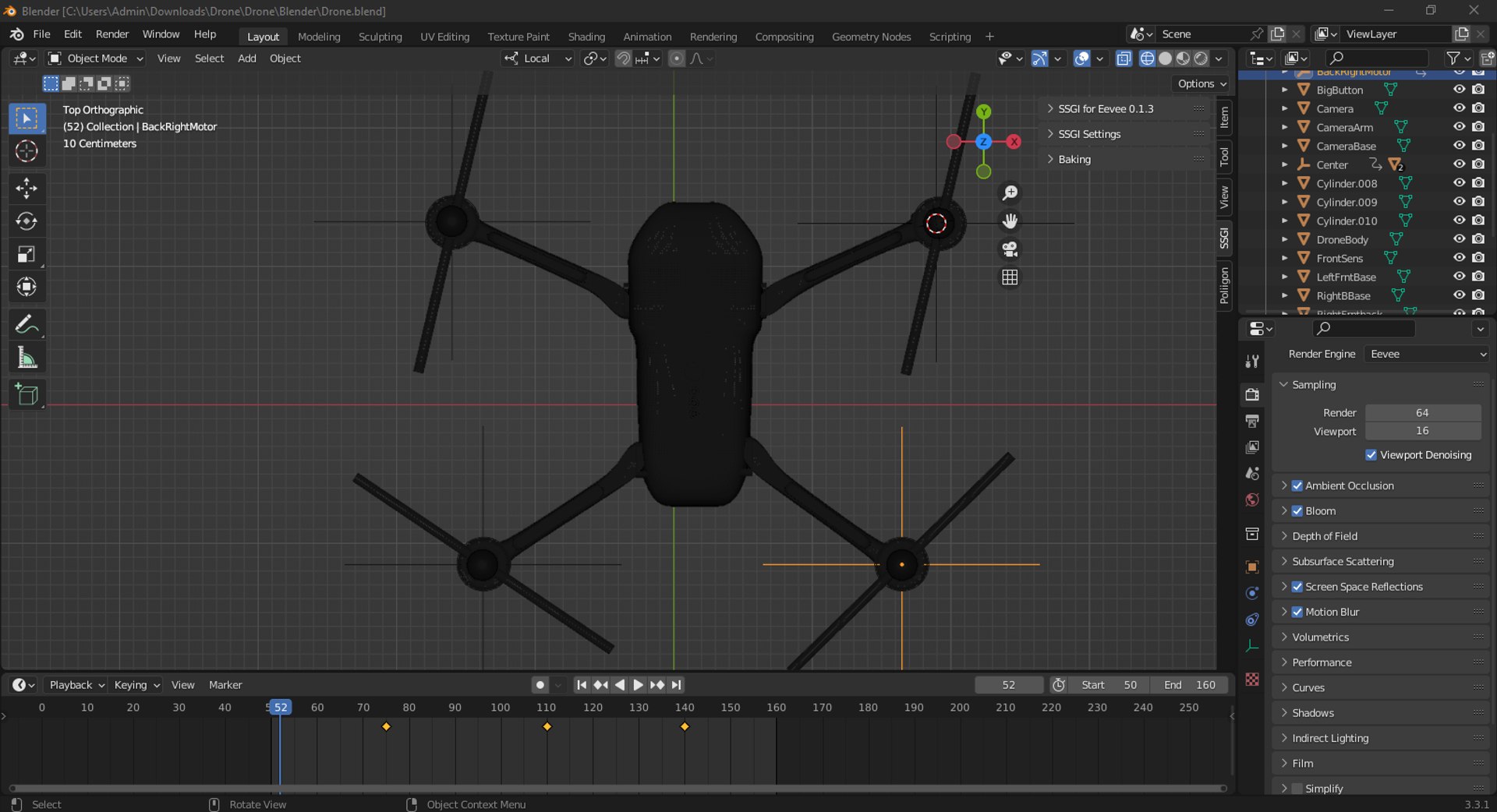Drone Animated 3D Model - TurboSquid 1979291