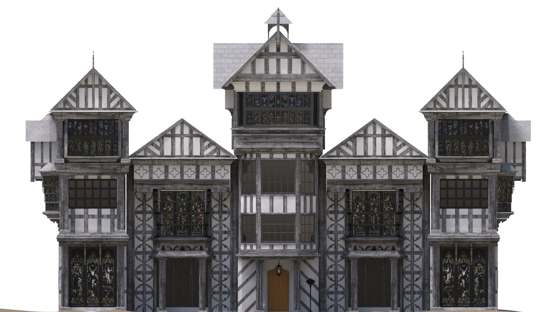 3d model house tudor