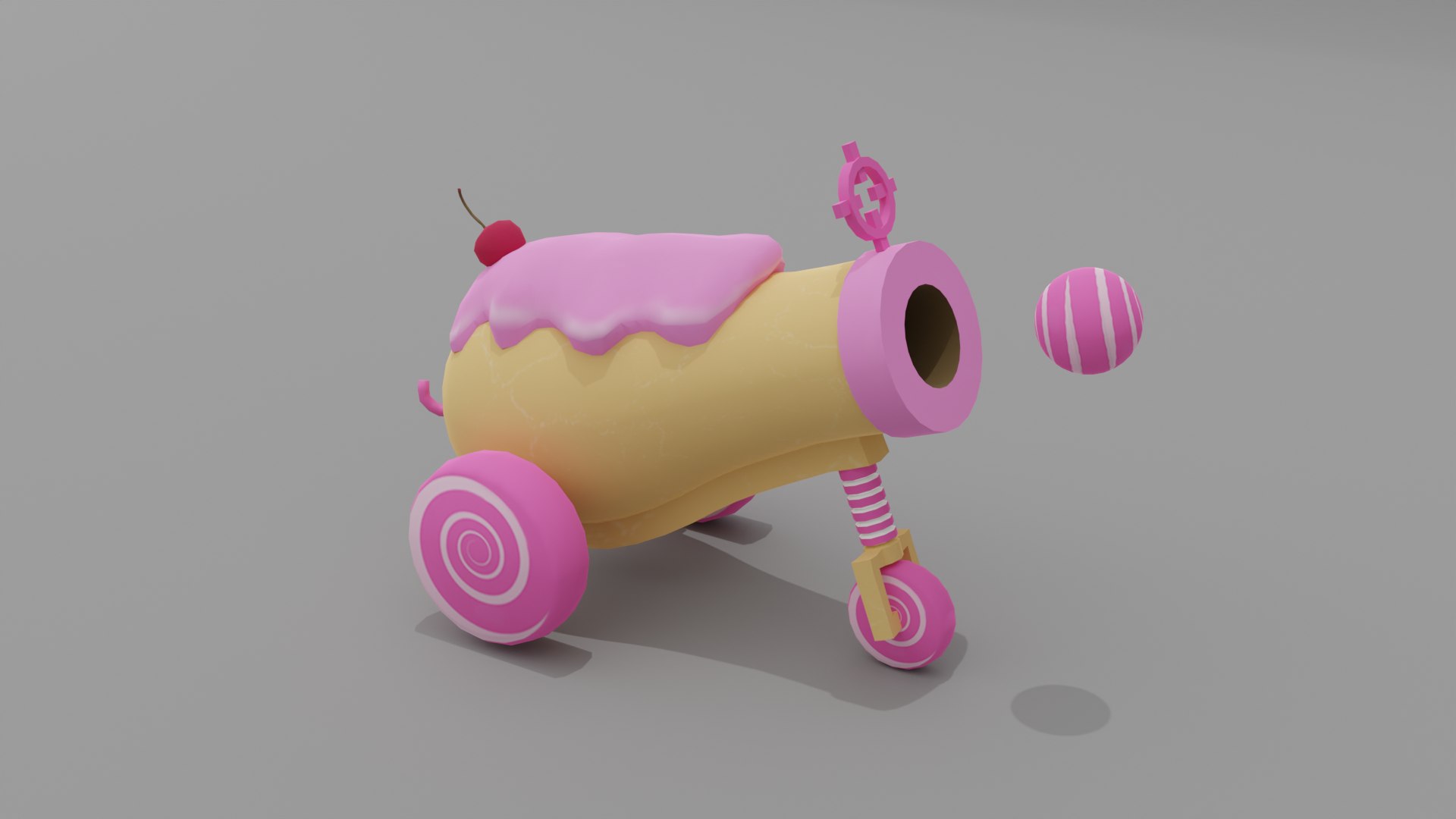 3D Low Poly Cute Cannons Model - TurboSquid 1987140