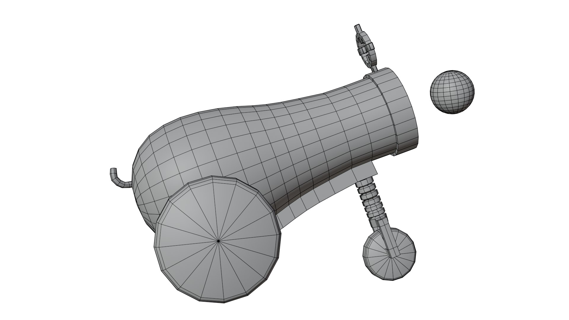 3D Low Poly Cute Cannons Model - TurboSquid 1987140