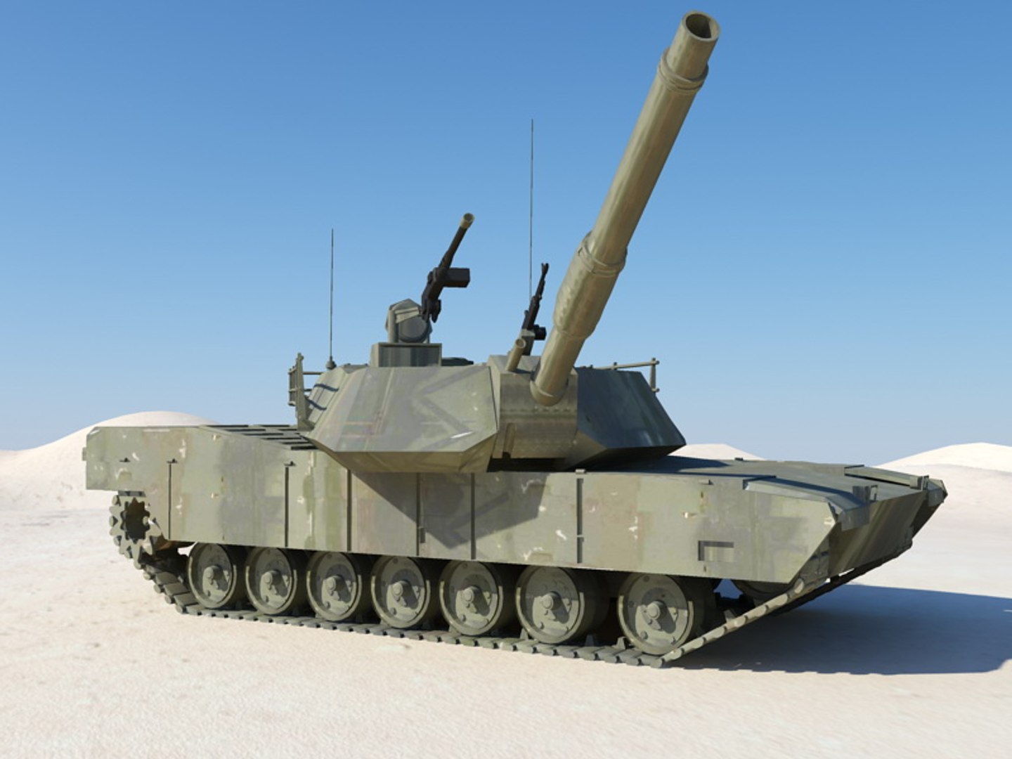 3d M1a1 Tank Model