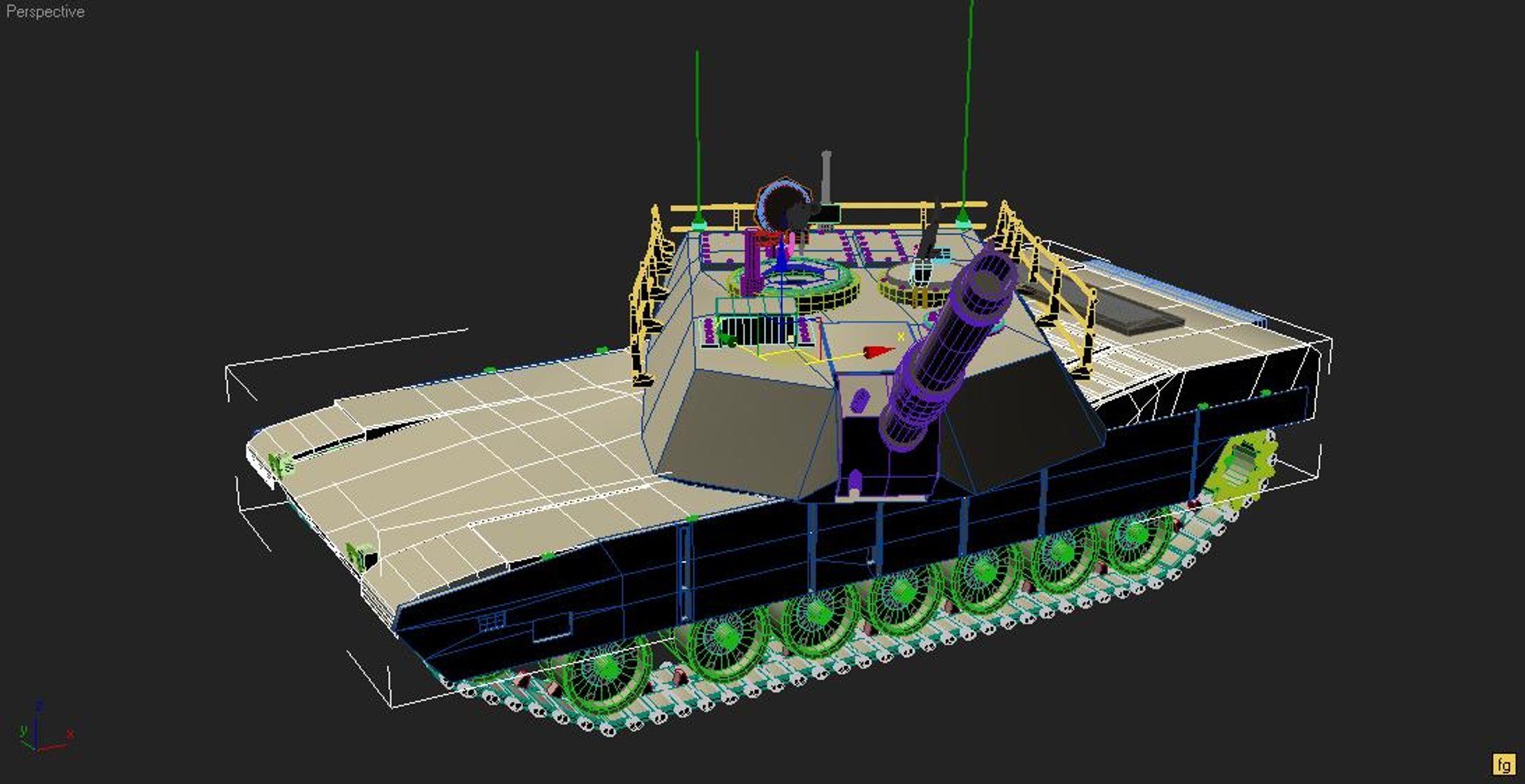 3d M1a1 Tank Model