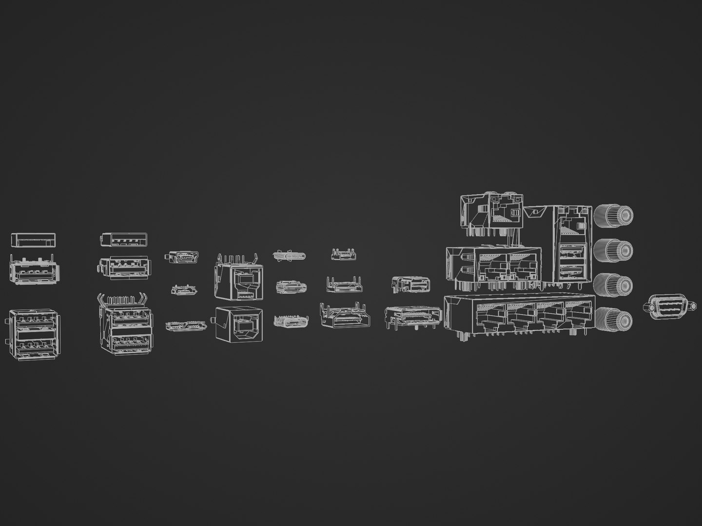 3D Ports For Electronics - TurboSquid 1829645