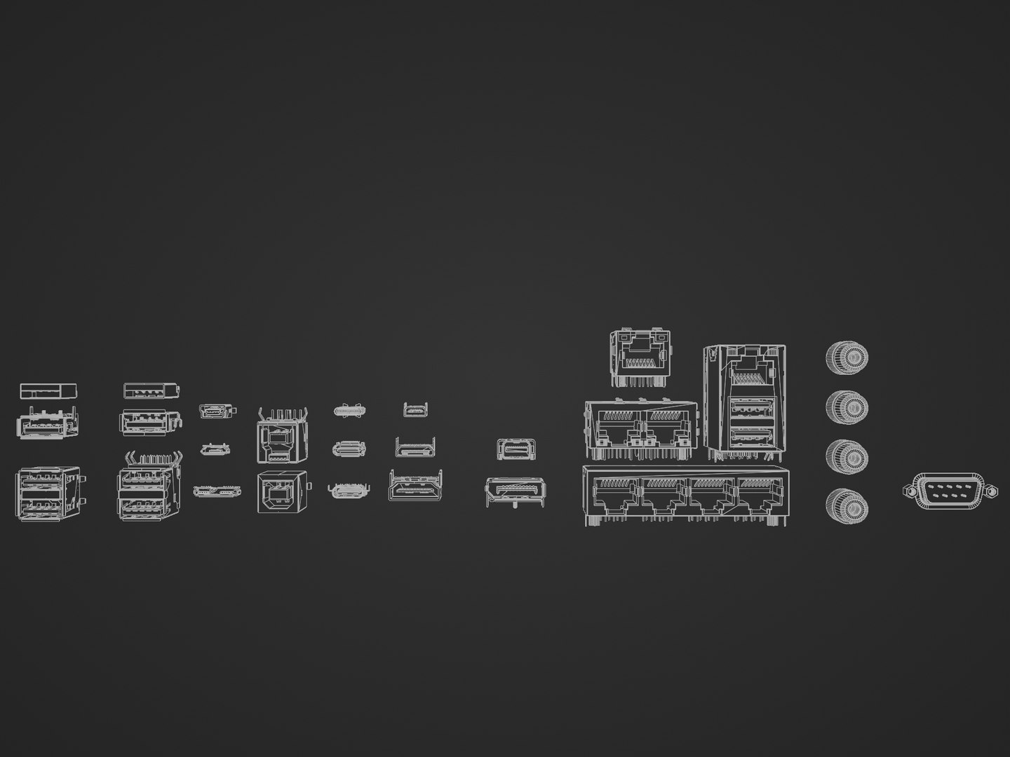 3D Ports for Electronics - TurboSquid 1829645