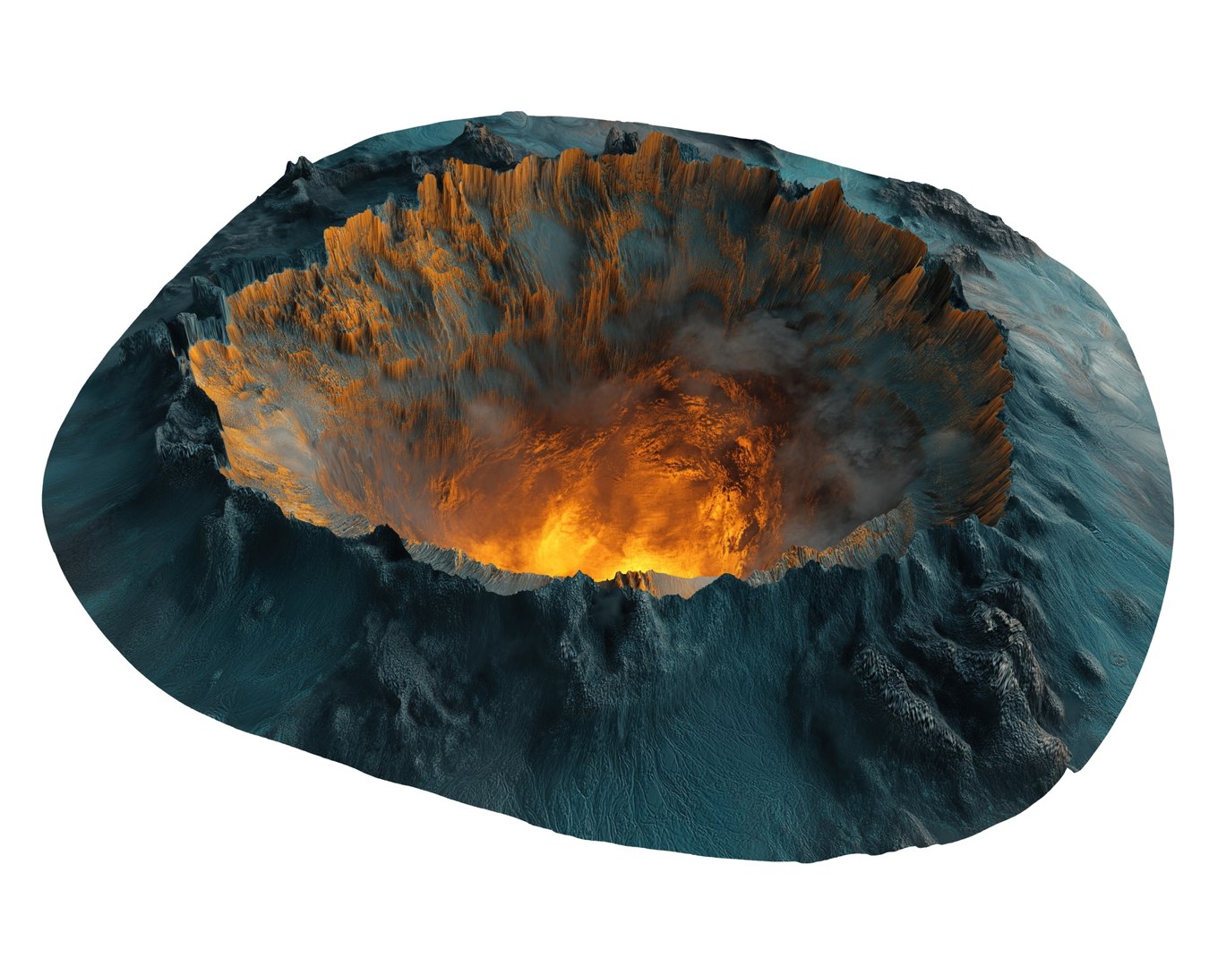 3D Model Volcanoes On The Alien Planet PAck 4 - TurboSquid 2382544