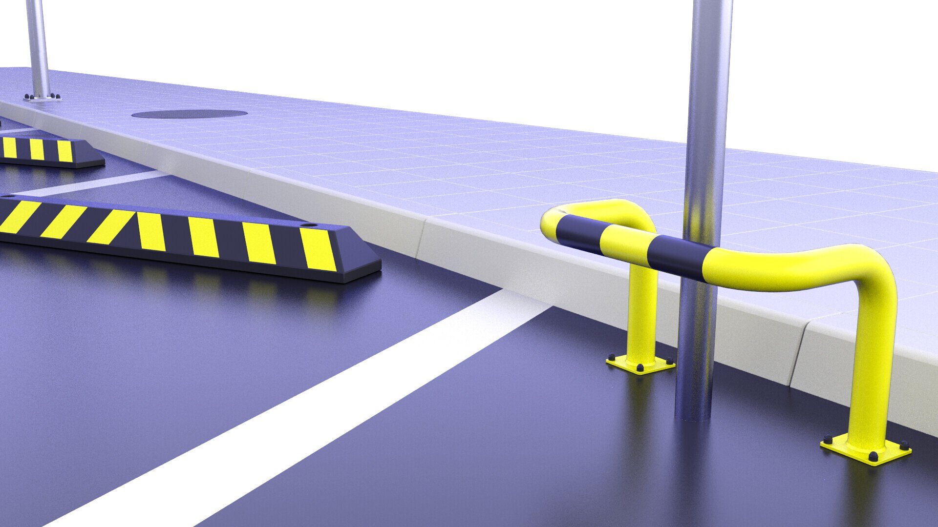 Car Diagonal Parking 9 3D Model - TurboSquid 2257597