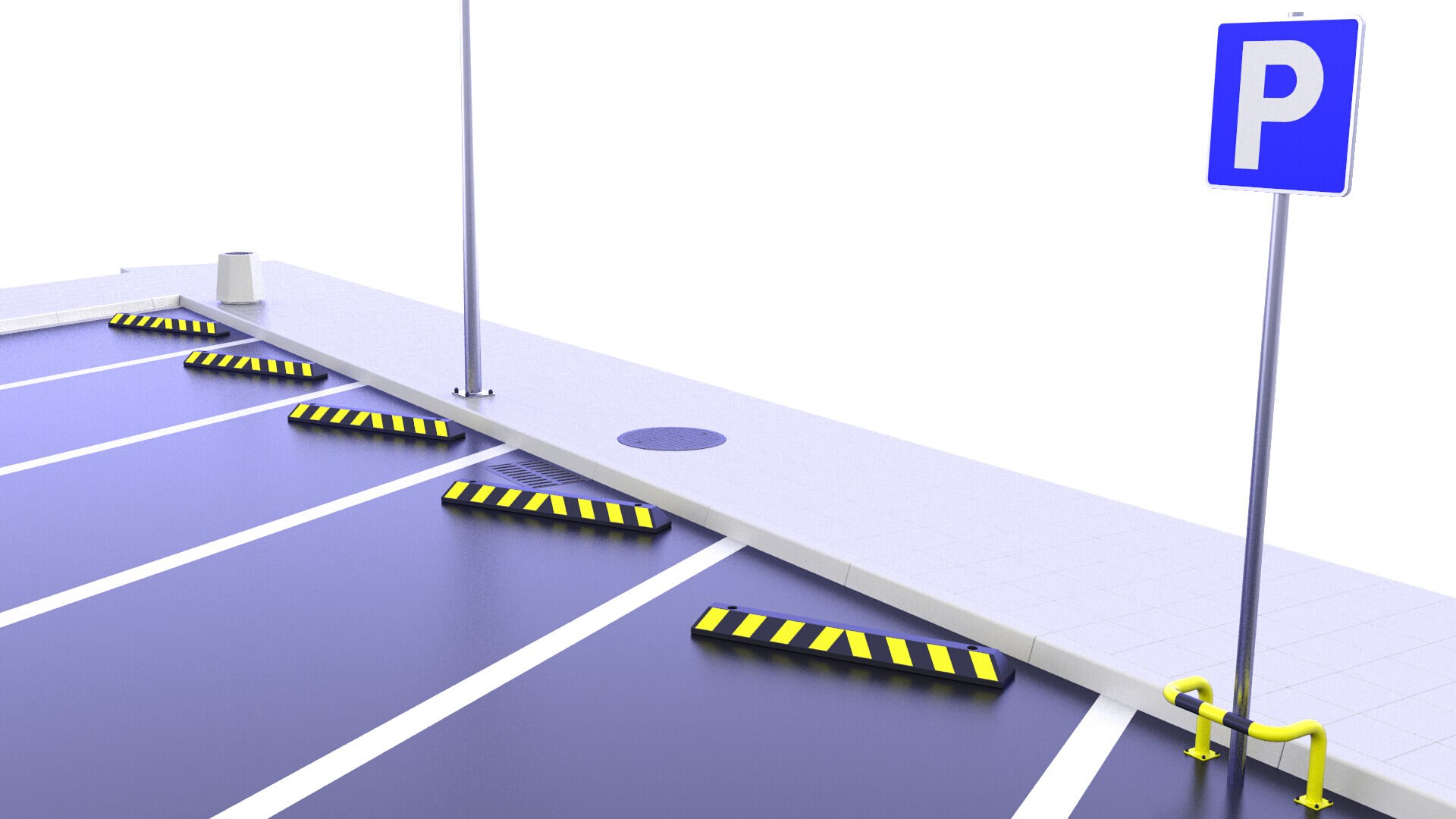 Car Diagonal Parking 9 3D Model - TurboSquid 2257597