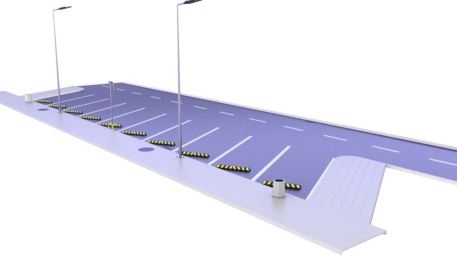 Car Diagonal Parking 9 3D Model - TurboSquid 2257597