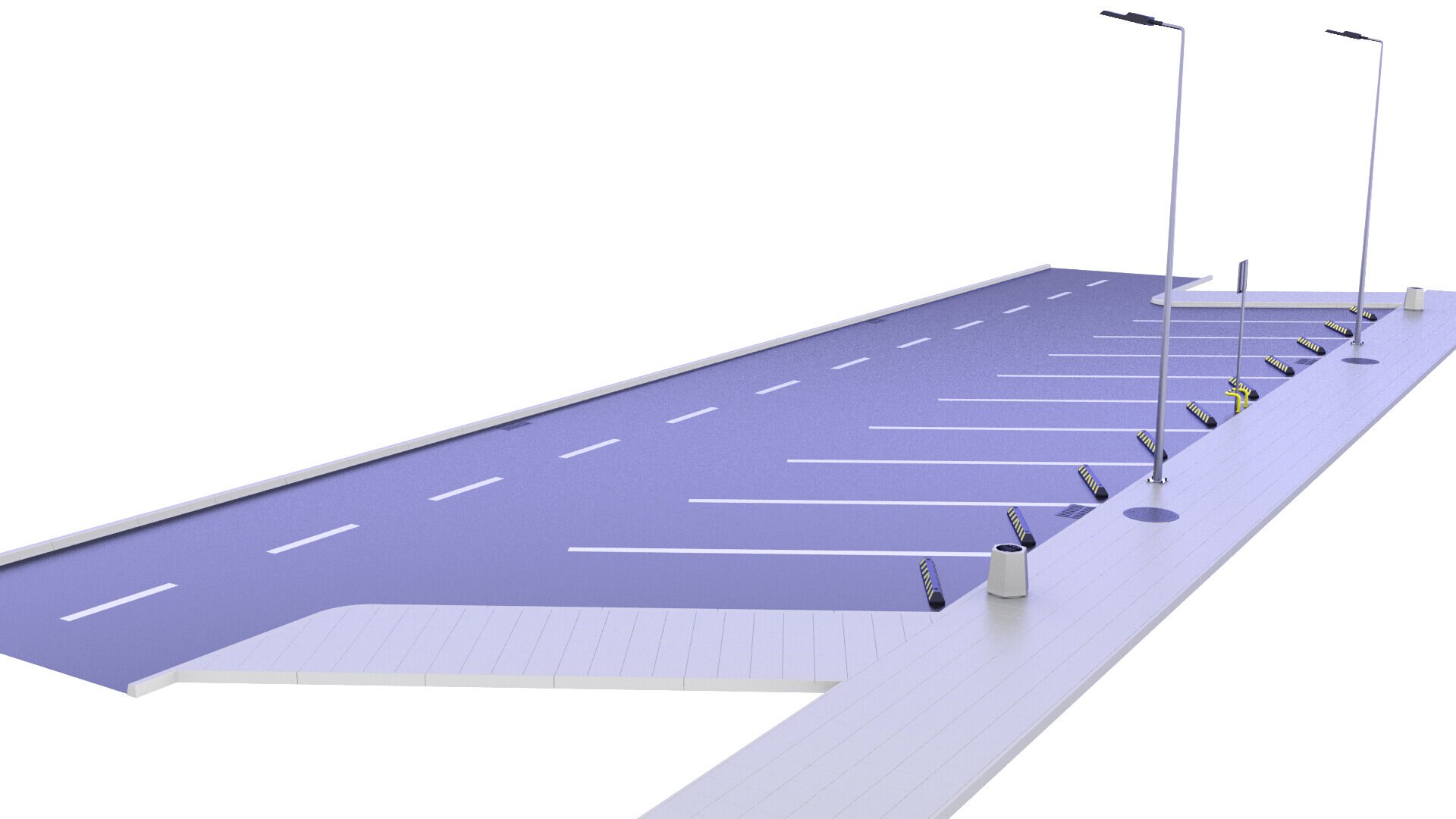 Car Diagonal Parking 9 3D Model - TurboSquid 2257597