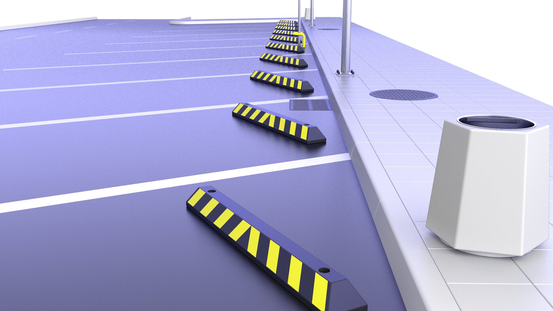 Car Diagonal Parking 9 3D Model - TurboSquid 2257597