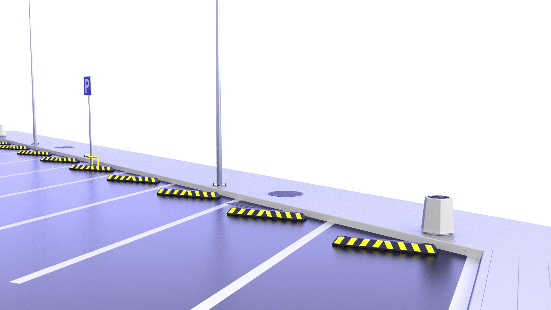 Car Diagonal Parking 9 3D Model - TurboSquid 2257597