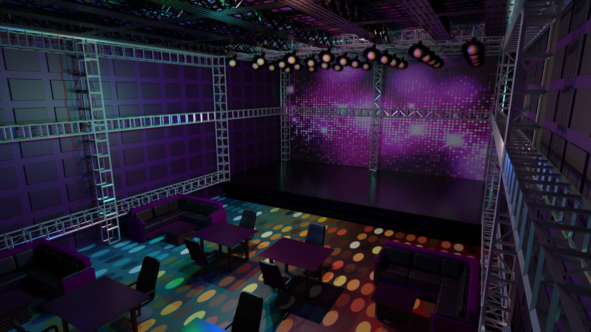 3D Nightclub Disco Interior - TurboSquid 2161385