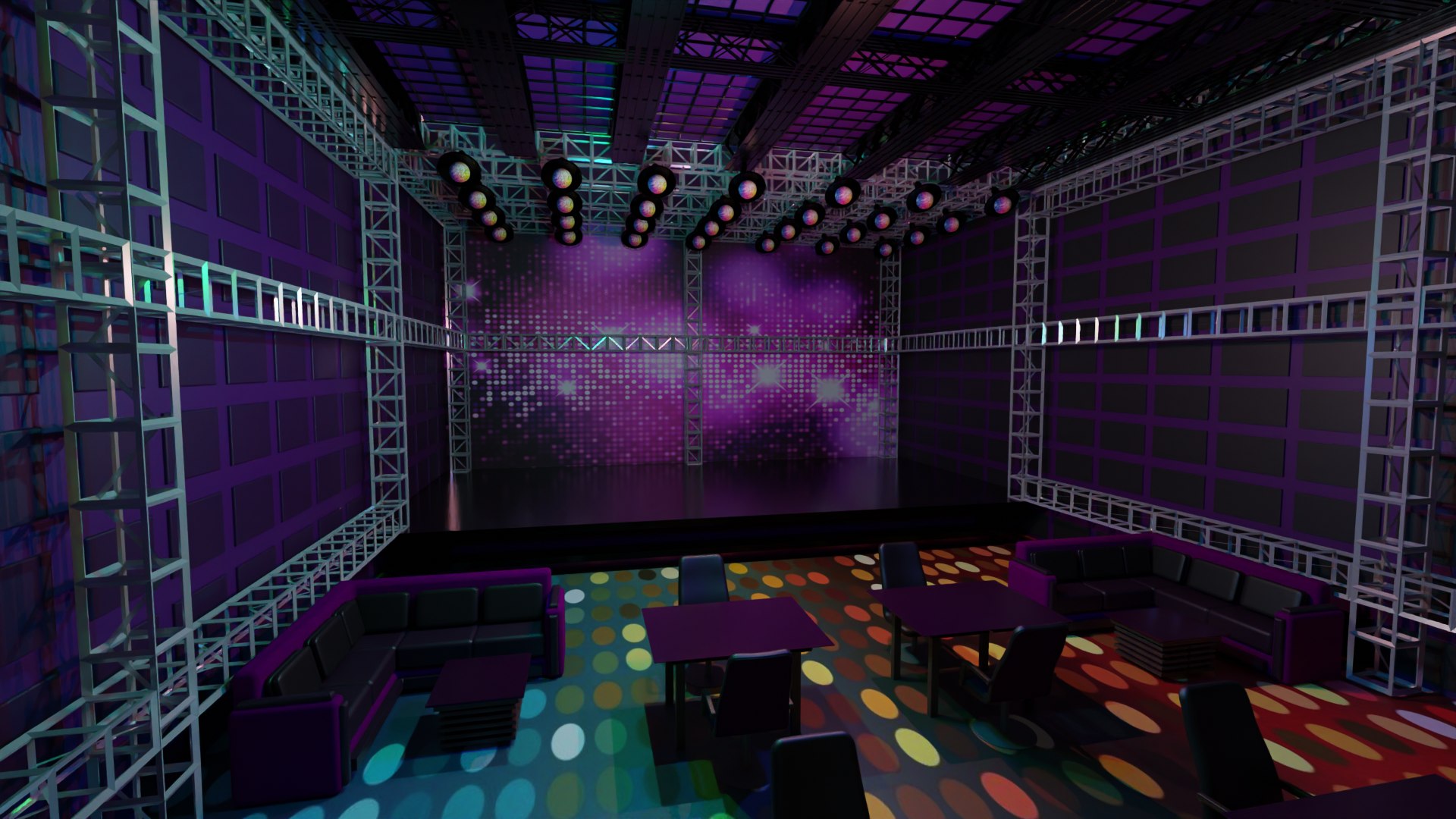 3D Nightclub Disco Interior - TurboSquid 2161385