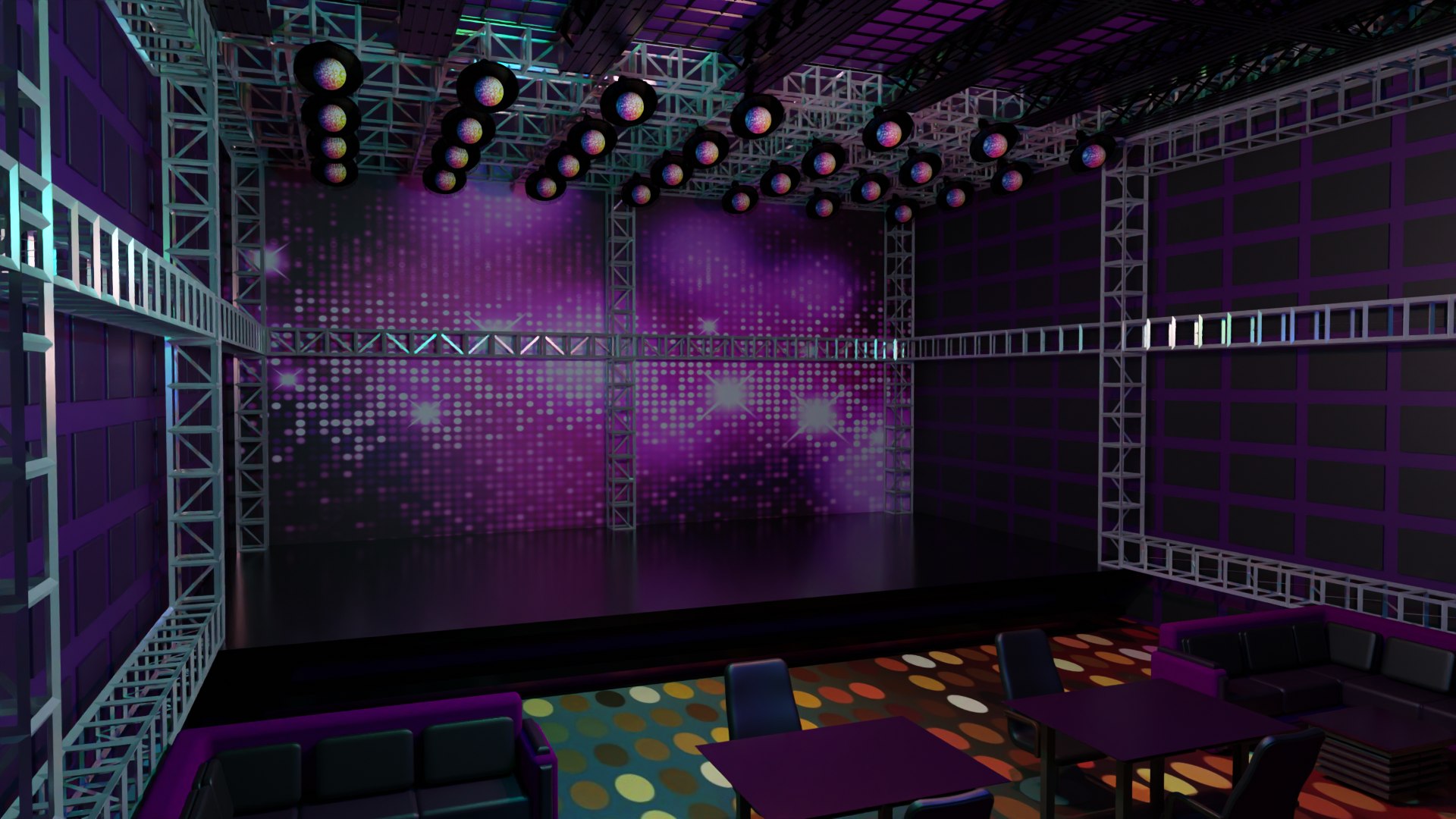 3D Nightclub Disco Interior - TurboSquid 2161385