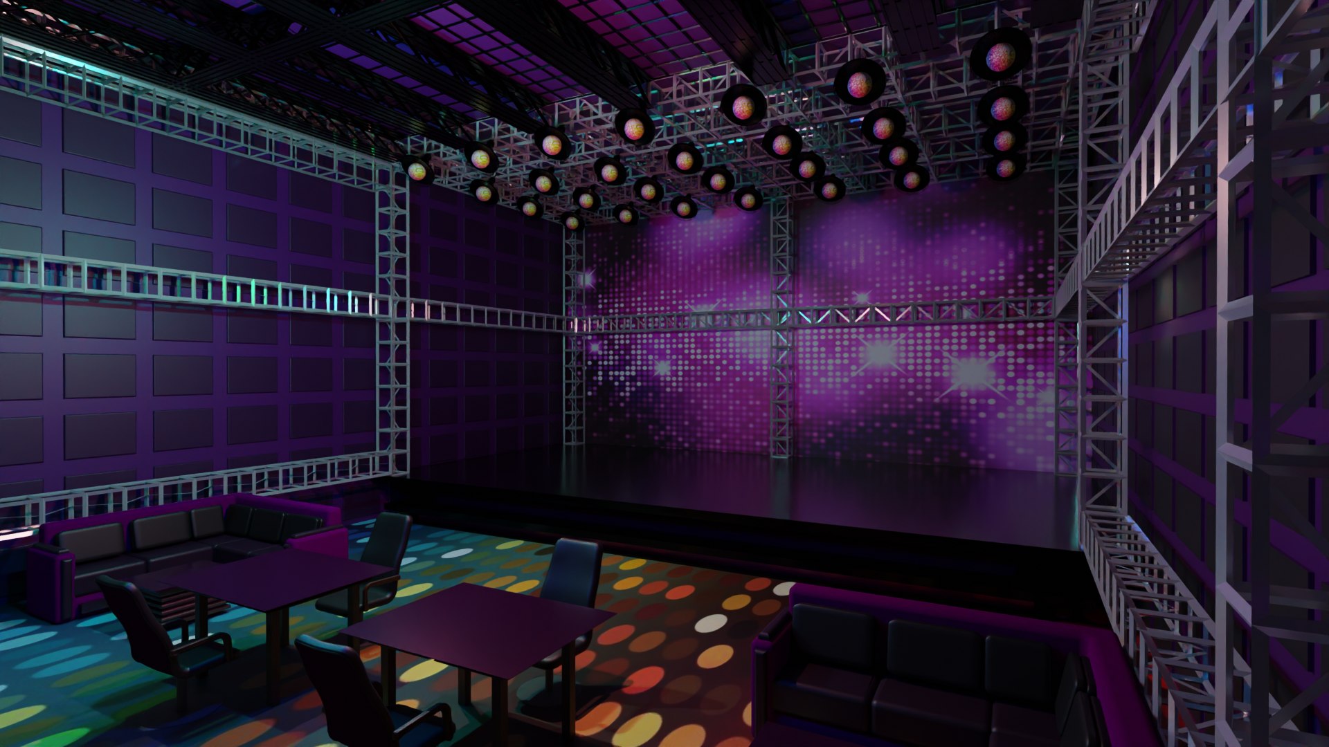 3D Nightclub Disco Interior - TurboSquid 2161385