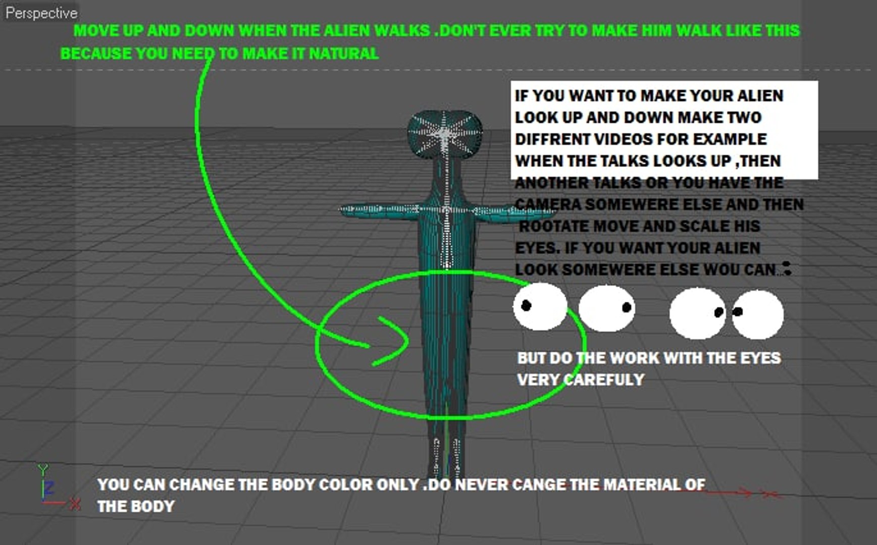 Cartoon Alien Rig C4d Free