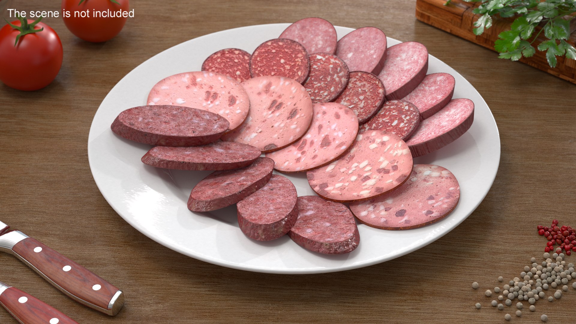 Assorted Deli Meats Platter 3D Model - TurboSquid 2198579