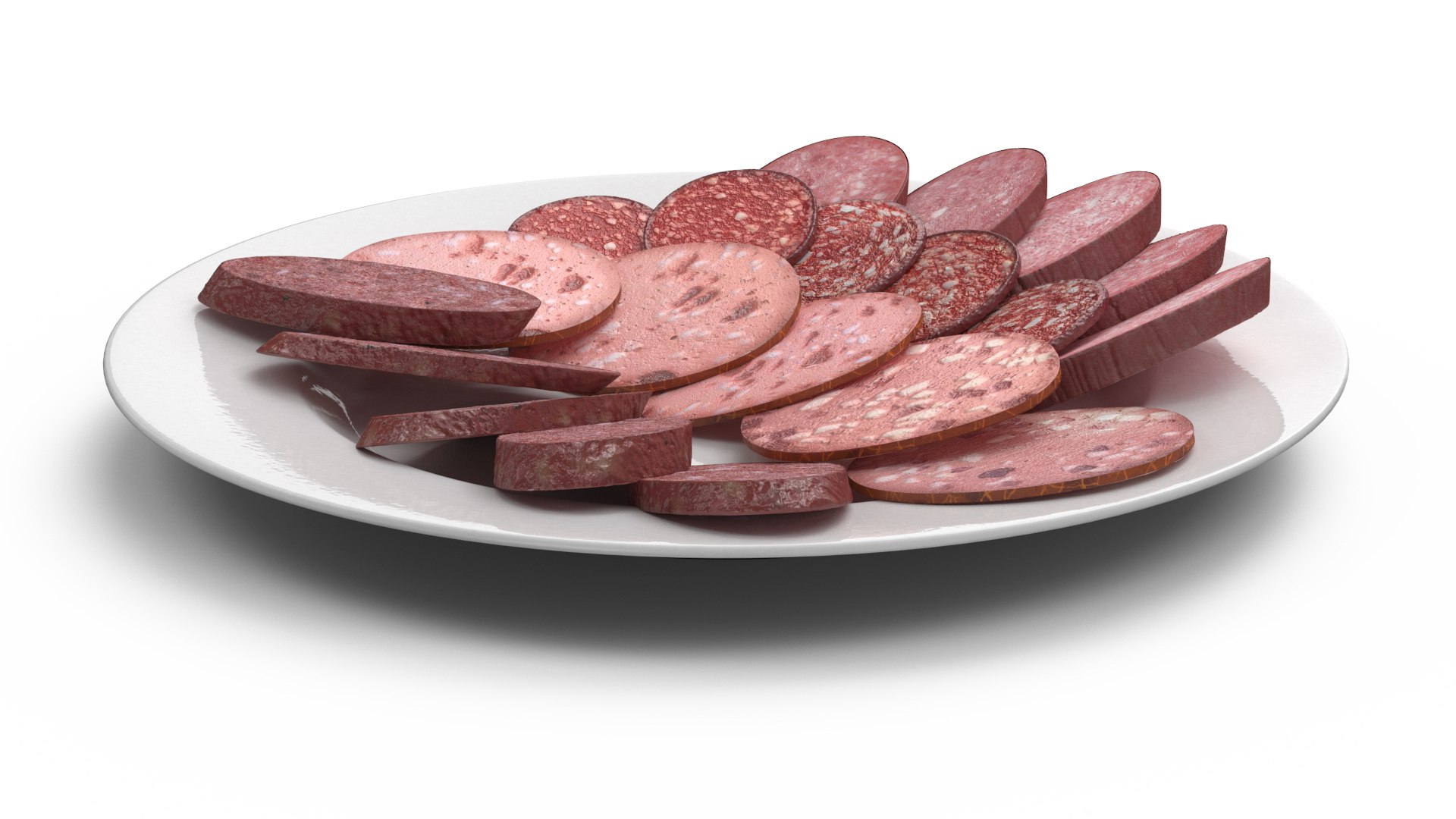 Assorted Deli Meats Platter 3D Model - TurboSquid 2198579