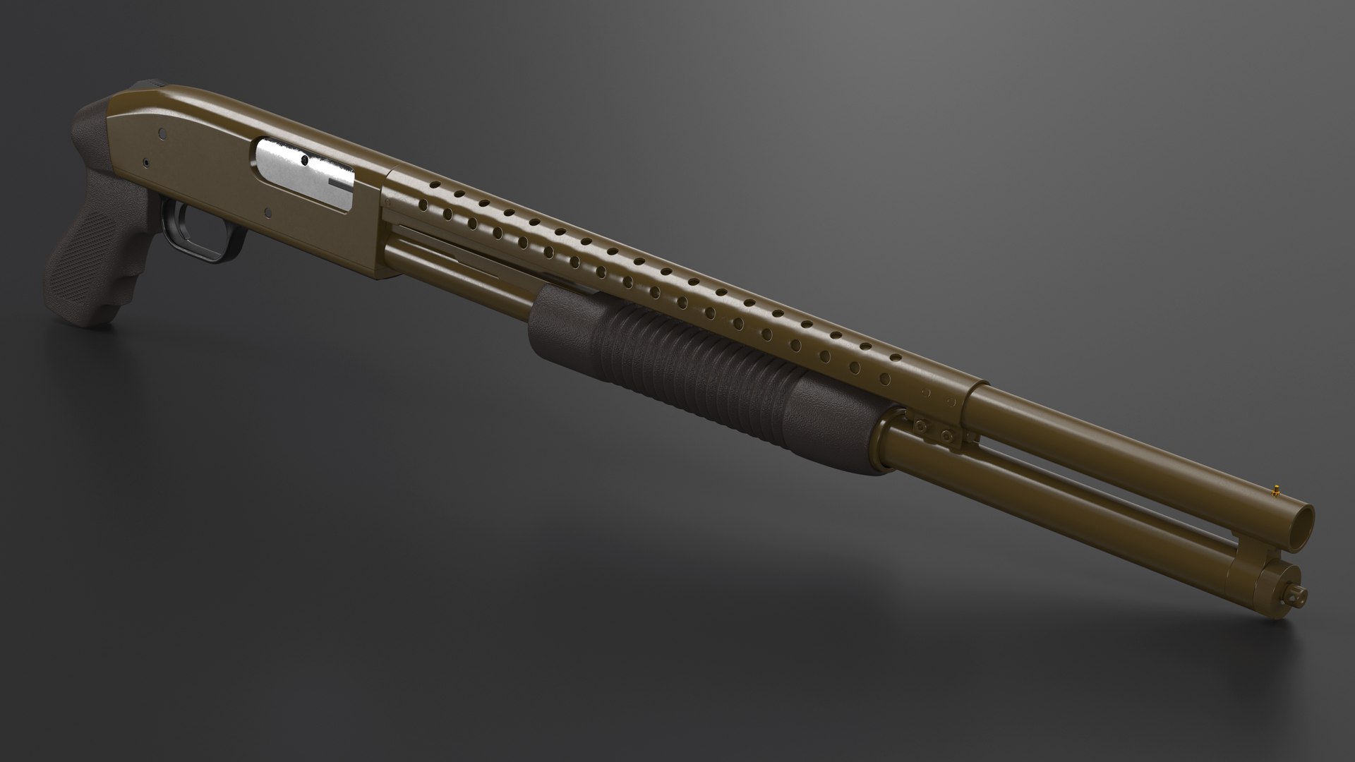 3D Green Pump Action Shotgun Model - TurboSquid 2139205
