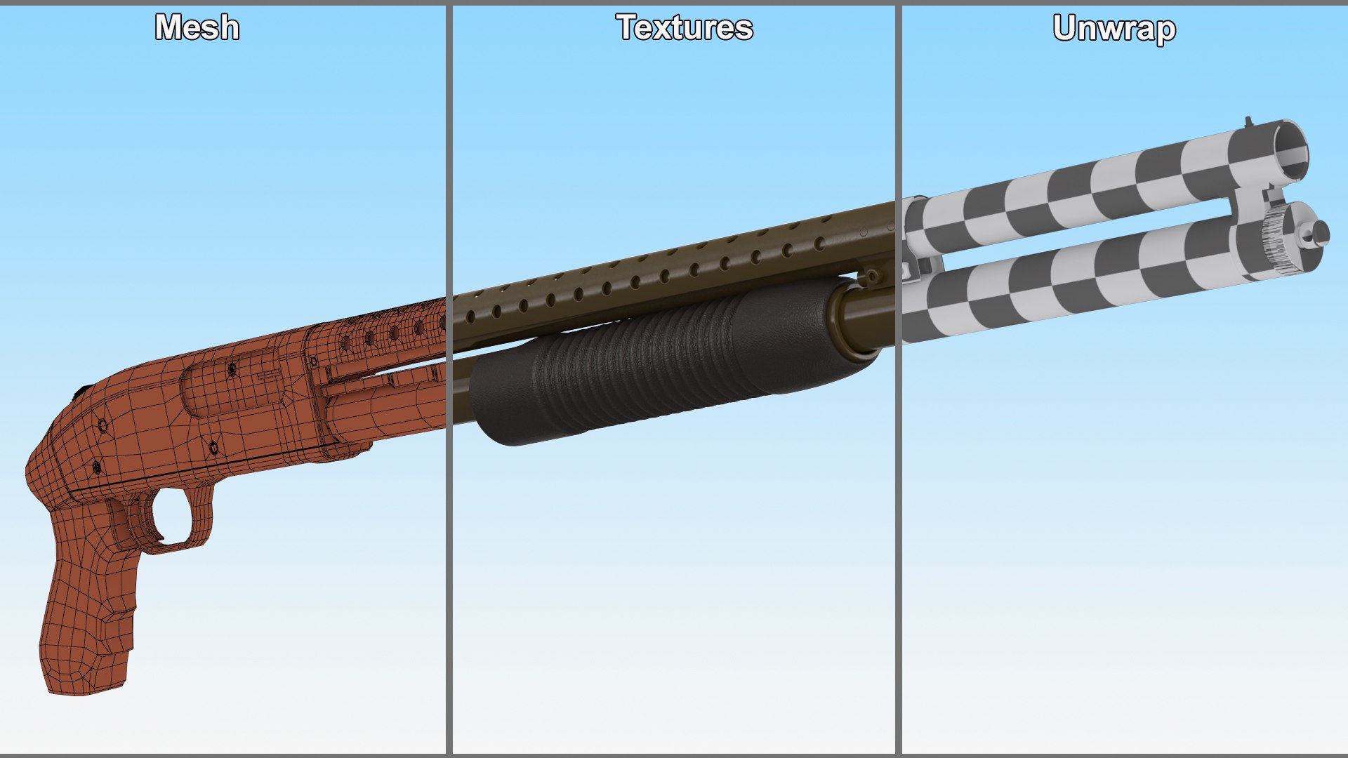 3D Green Pump Action Shotgun Model - TurboSquid 2139205