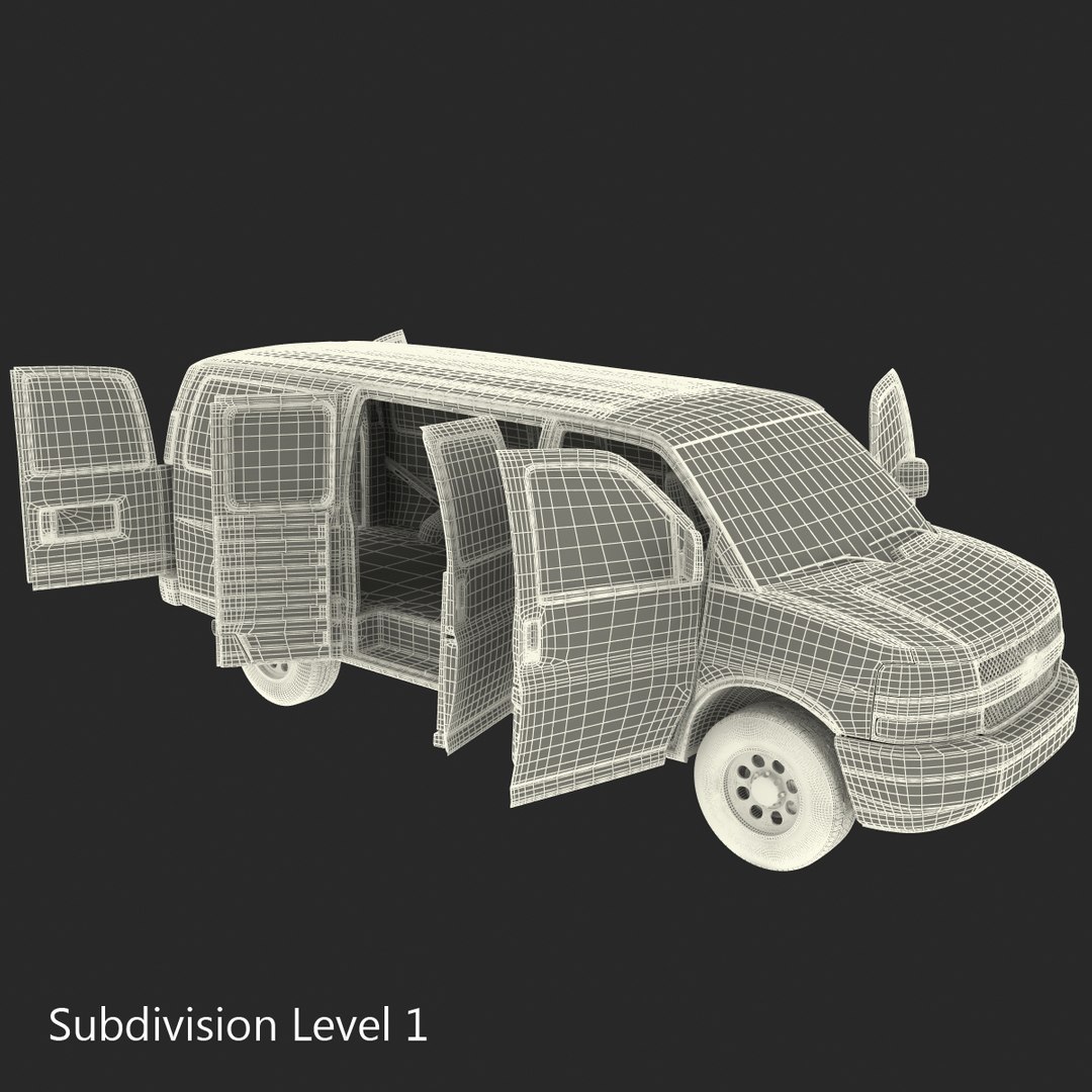 van chevrolet express 2014 3d model