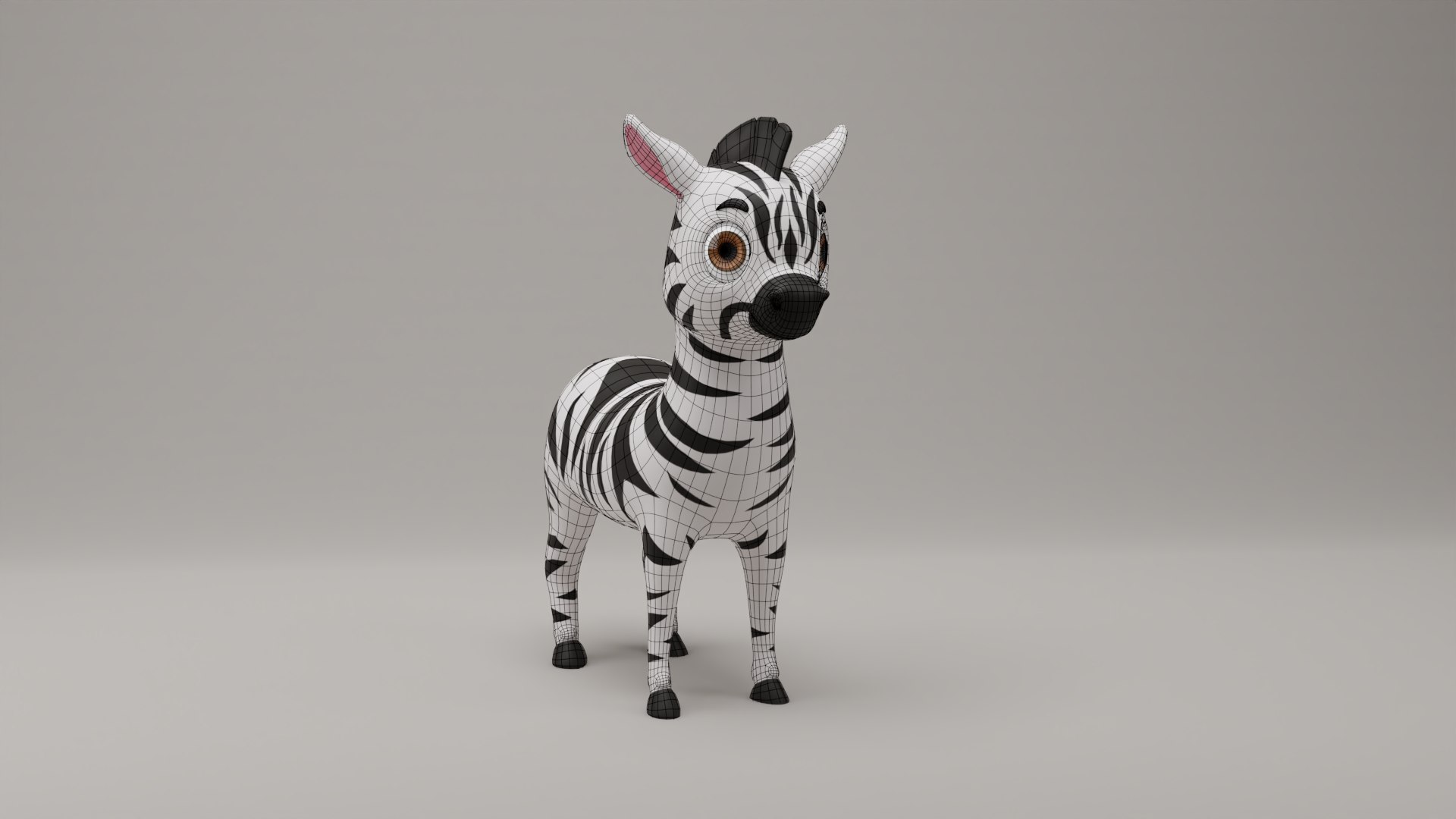 3D Zebra Cartoon Rigged Model Model - TurboSquid 2053238