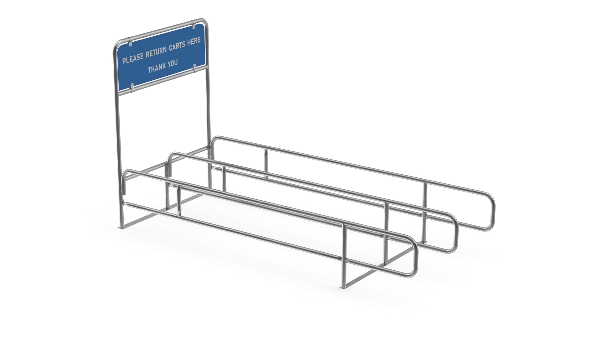 3D Grocery Cart Double Corral Model - TurboSquid 2028390