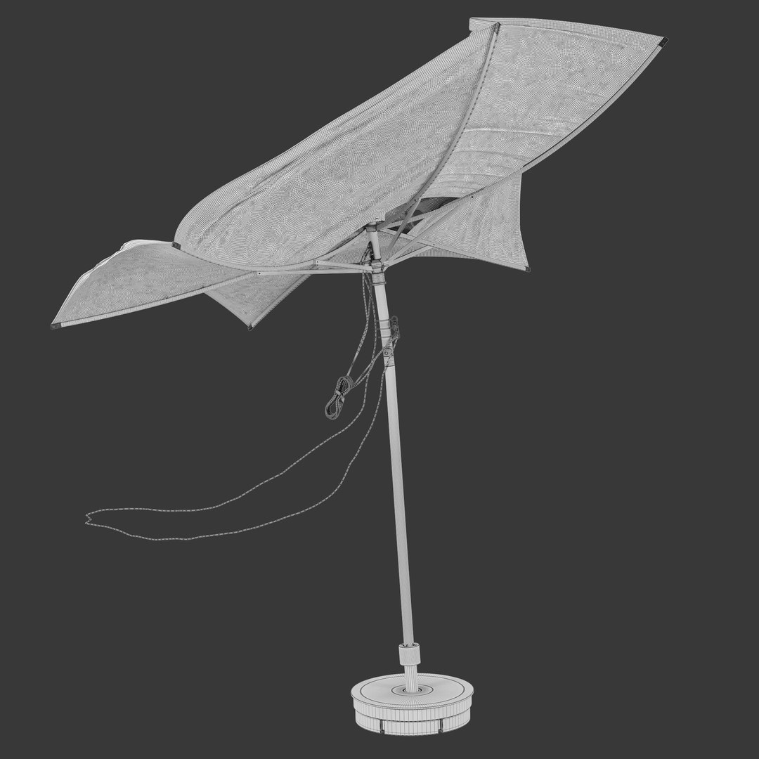 IKEA Betso Lindoja umbrella blown by the wind 3D - TurboSquid 2041524