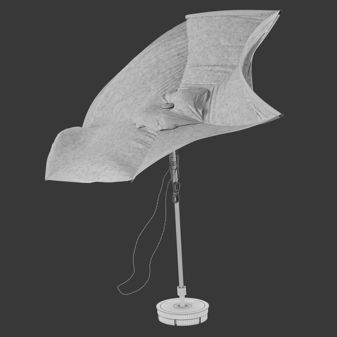 IKEA Betso Lindoja umbrella blown by the wind 3D - TurboSquid 2041524