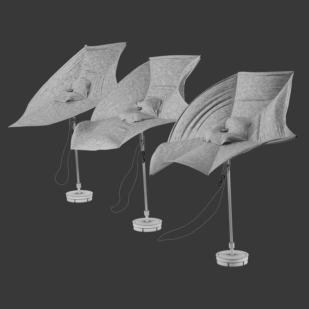 IKEA Betso Lindoja umbrella blown by the wind 3D - TurboSquid 2041524