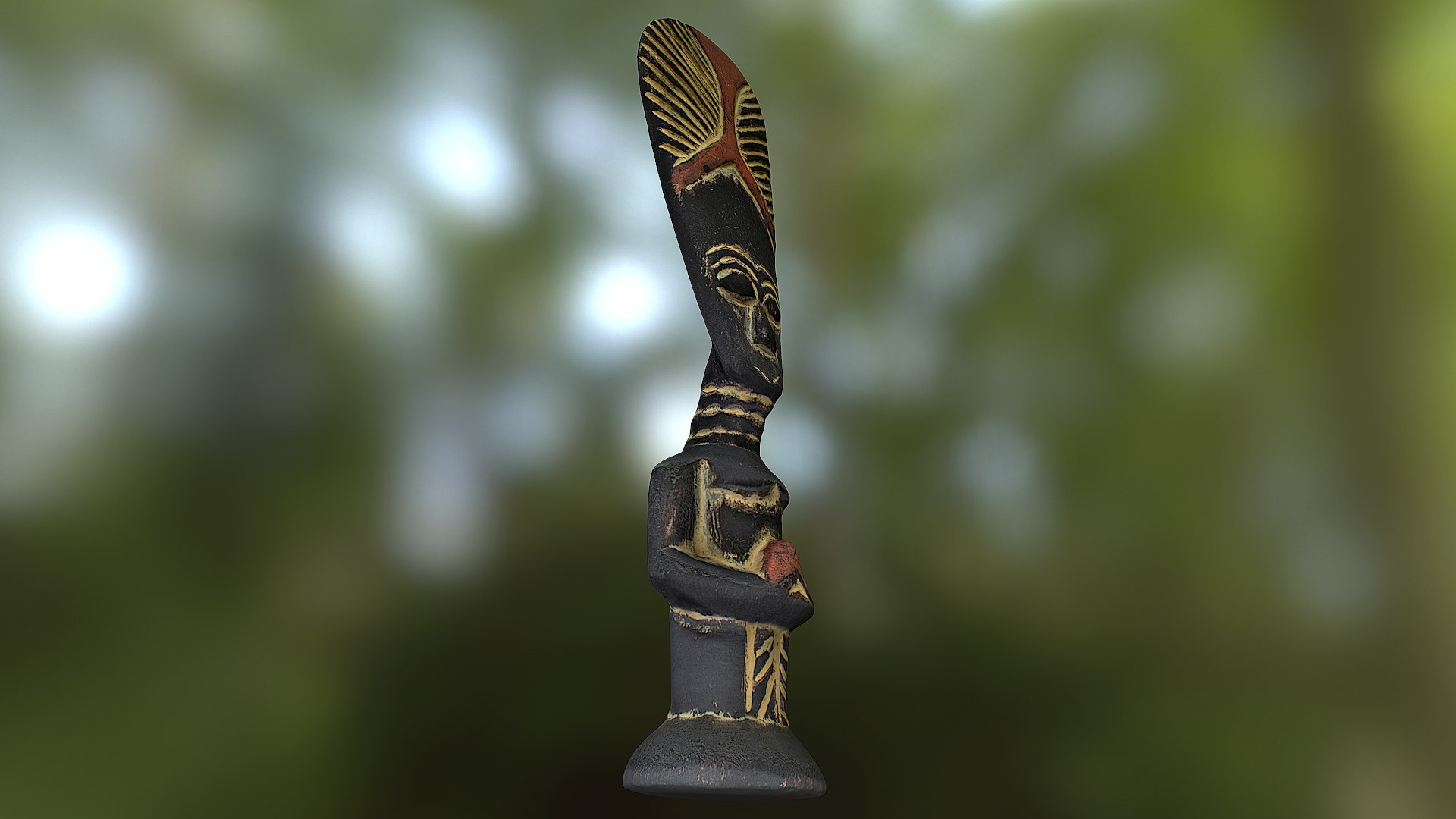 3D african totem - statue - TurboSquid 1276514