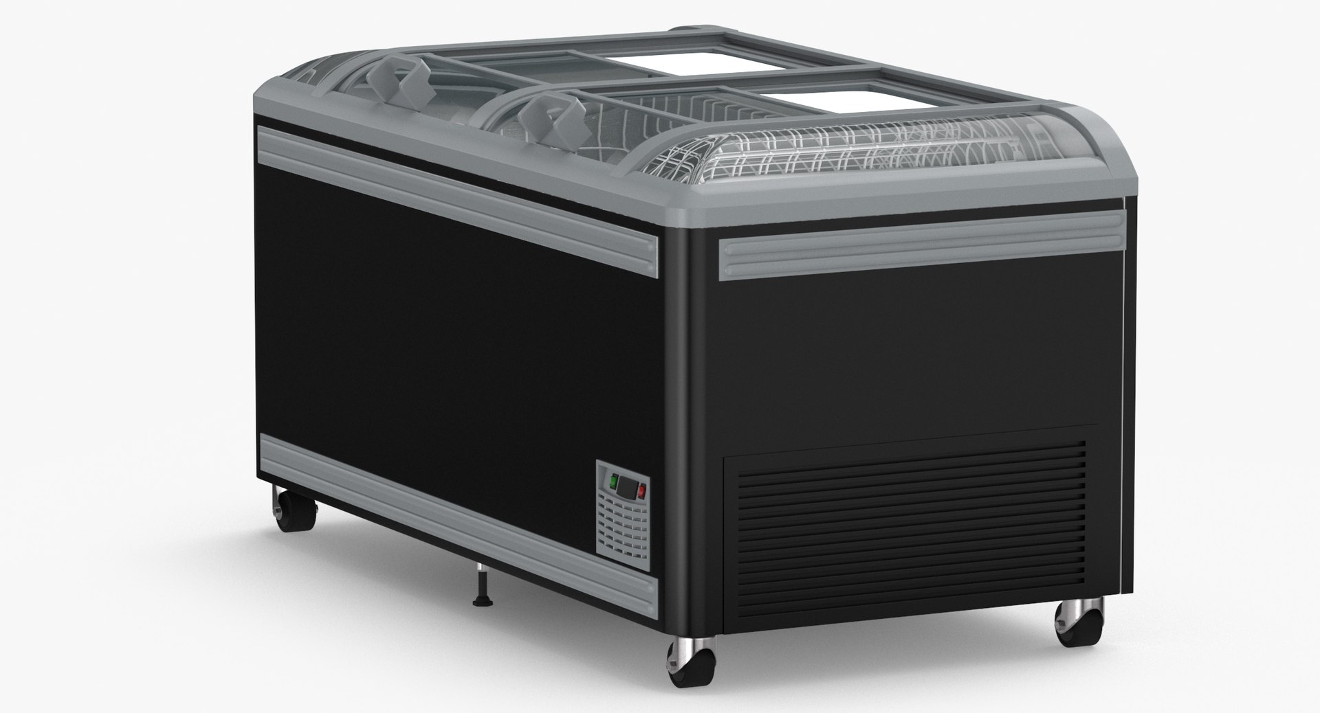 3D Horizontal Refrigerator Display Freezer Closed Different ...