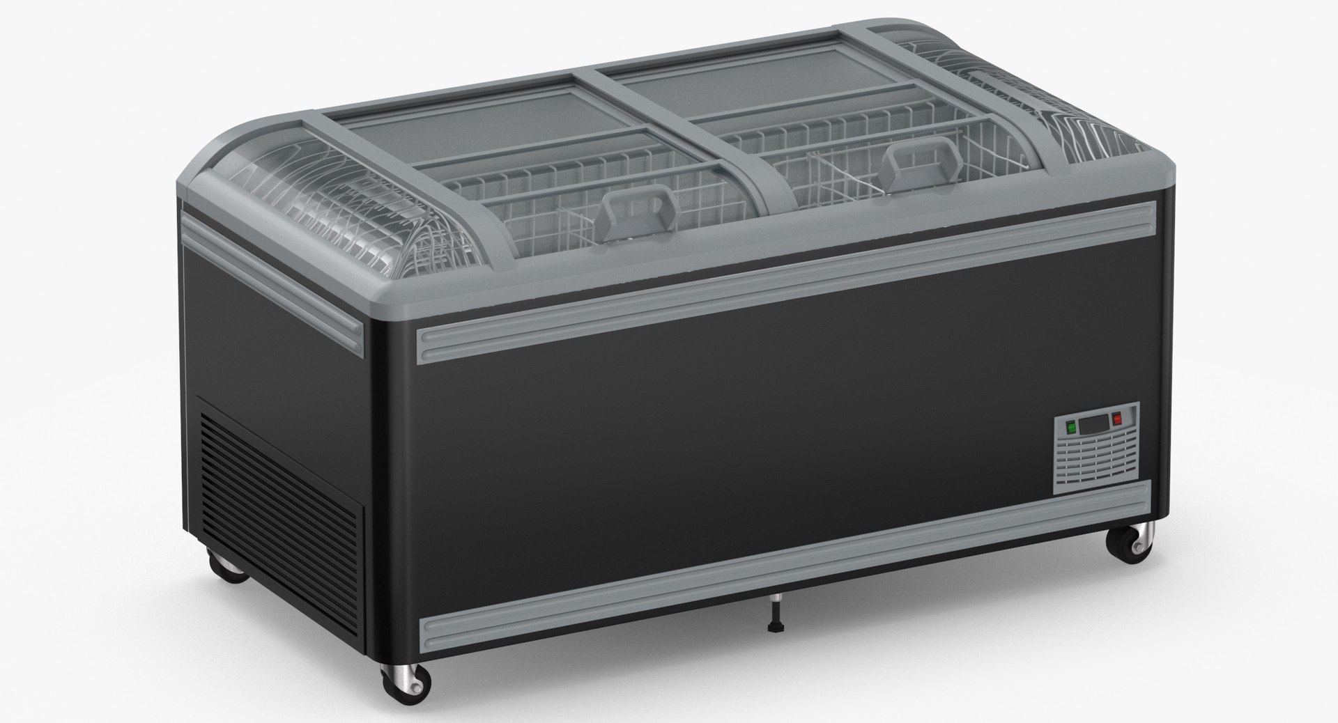 3D Horizontal Refrigerator Display Freezer Closed Different ...