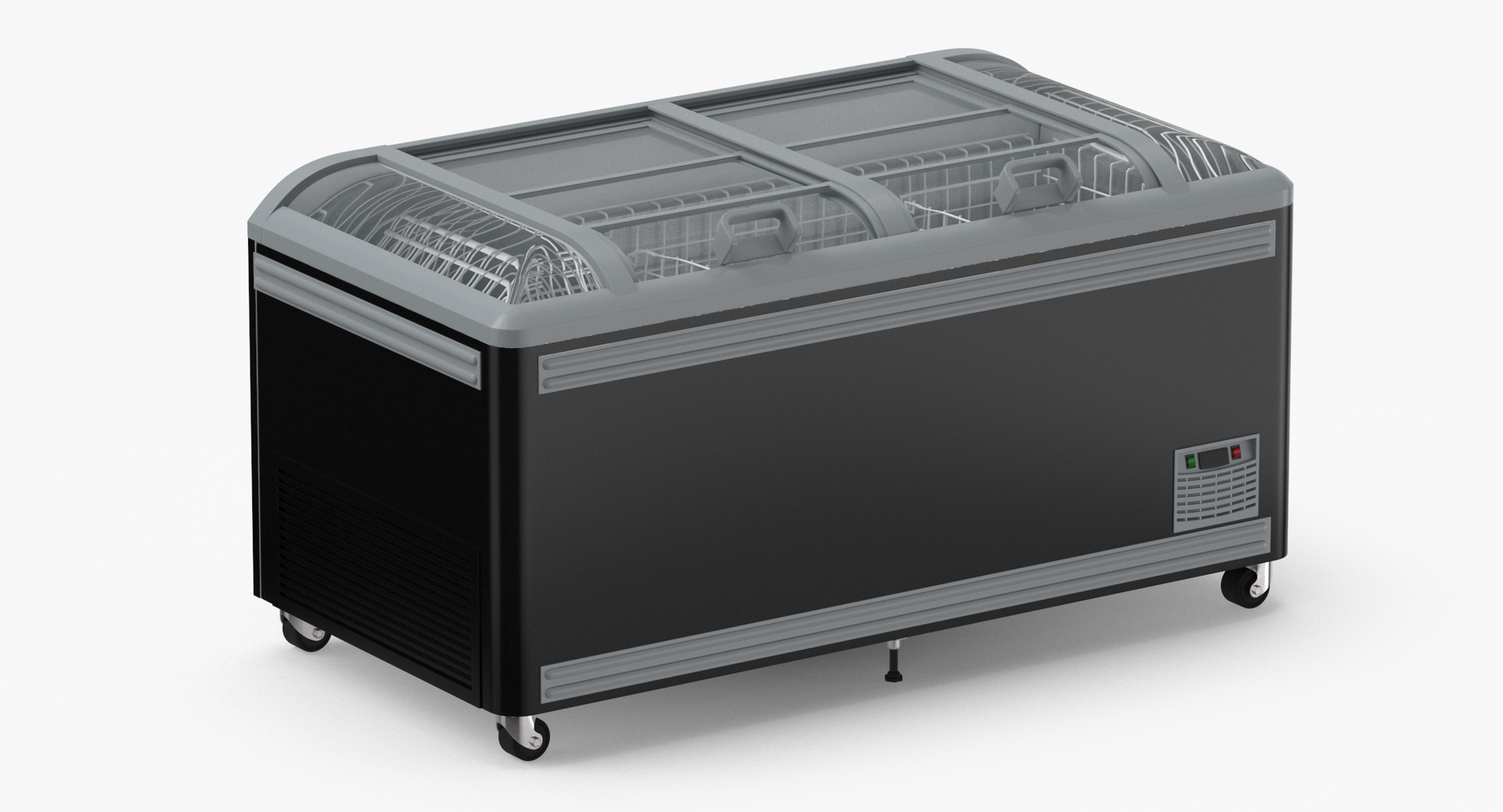 3D Horizontal Refrigerator Display Freezer Closed Different ...