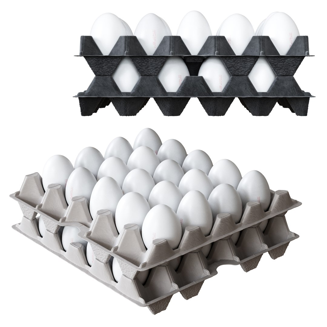 Eggs Tray Plastic Model - TurboSquid 1690316