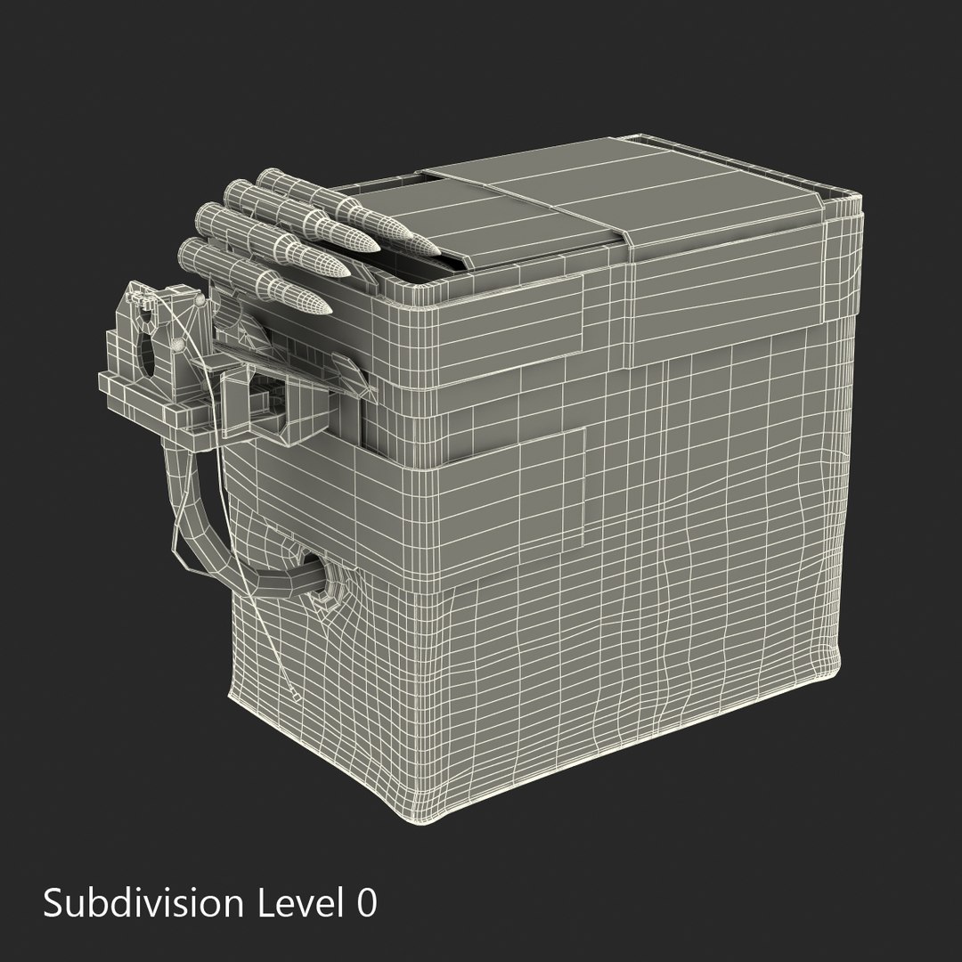 Ammo Box Machine Gun 3d Model