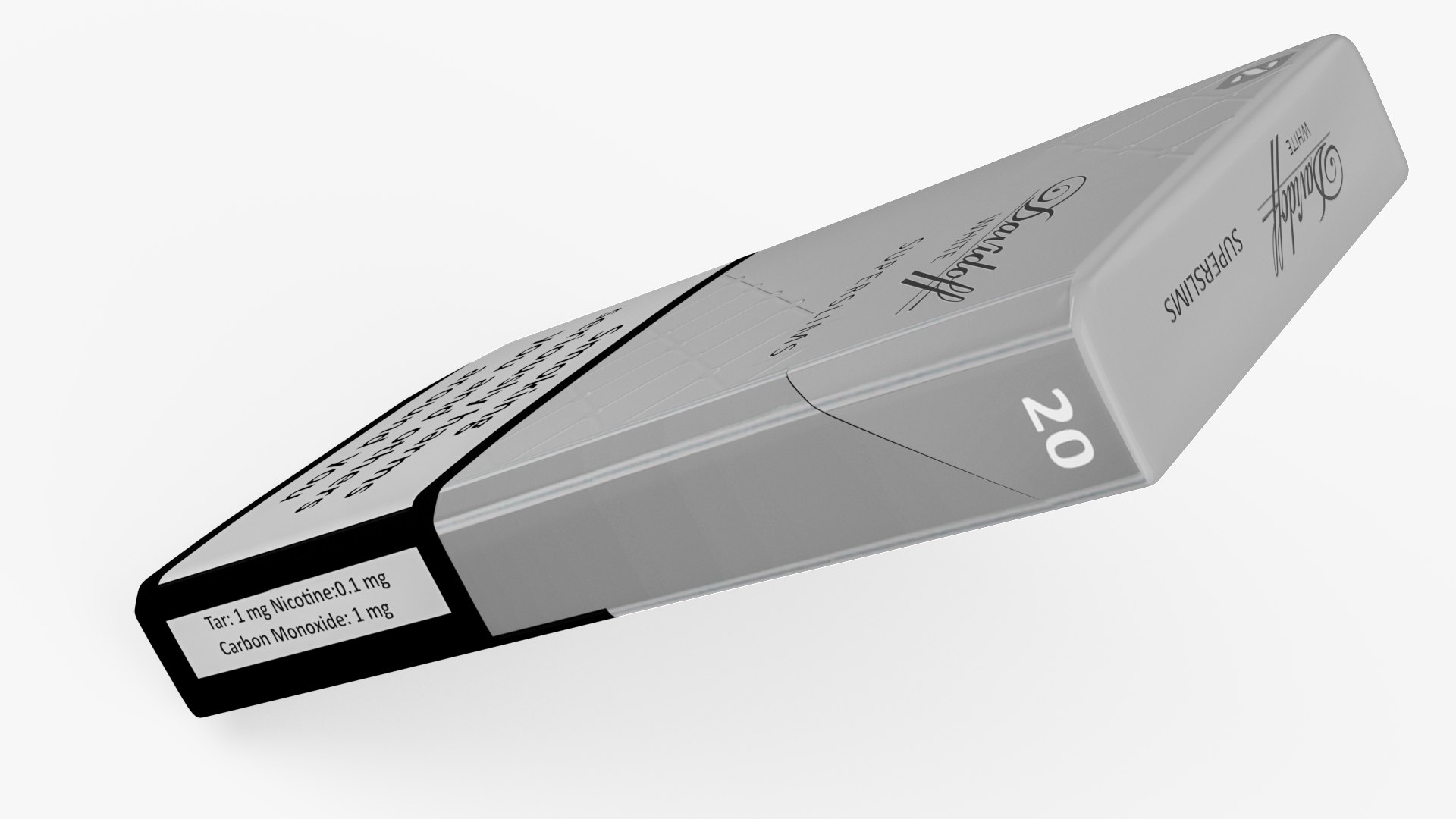 Pack Of Cigarettes Davidoff White Super Slim 3D Model - TurboSquid 2281777