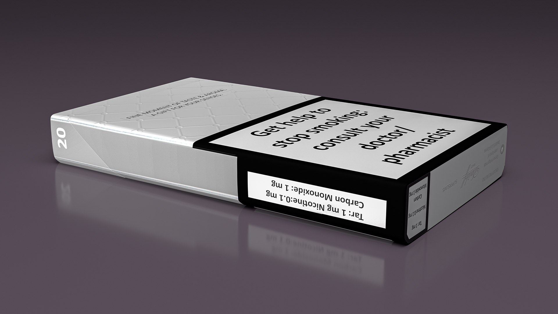 Pack Of Cigarettes Davidoff White Super Slim 3D Model - TurboSquid 2281777